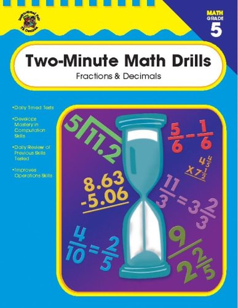 Two-Minute Math Drills: Fractions & Decimals, Grades 5 and Up: Leah ...