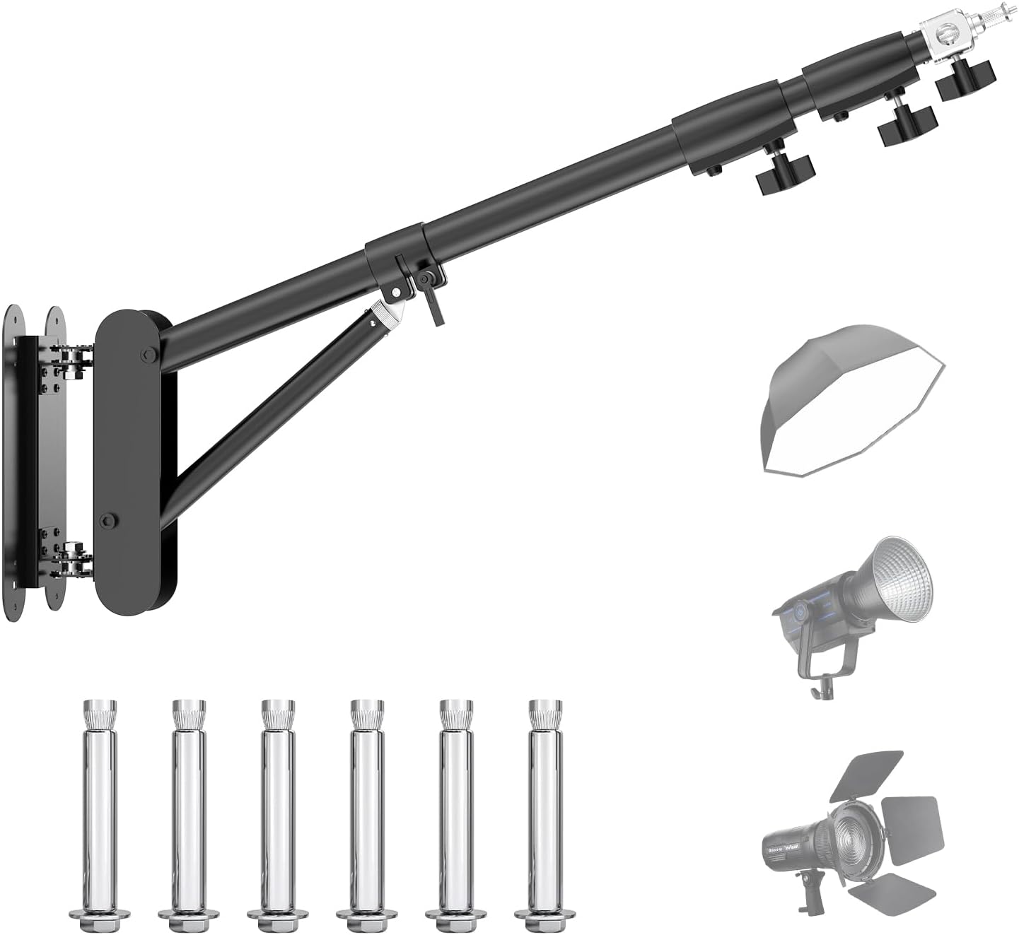 Amazon.com : Wall Mount Triangle Boom Arm - Space-Saving Holder with ...