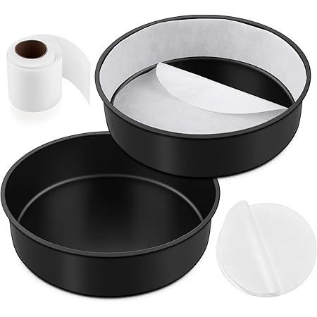 Amazon.com: E-far 9.5 Inch Cake Pans Set of 2, Nonstick Stainless Steel ...