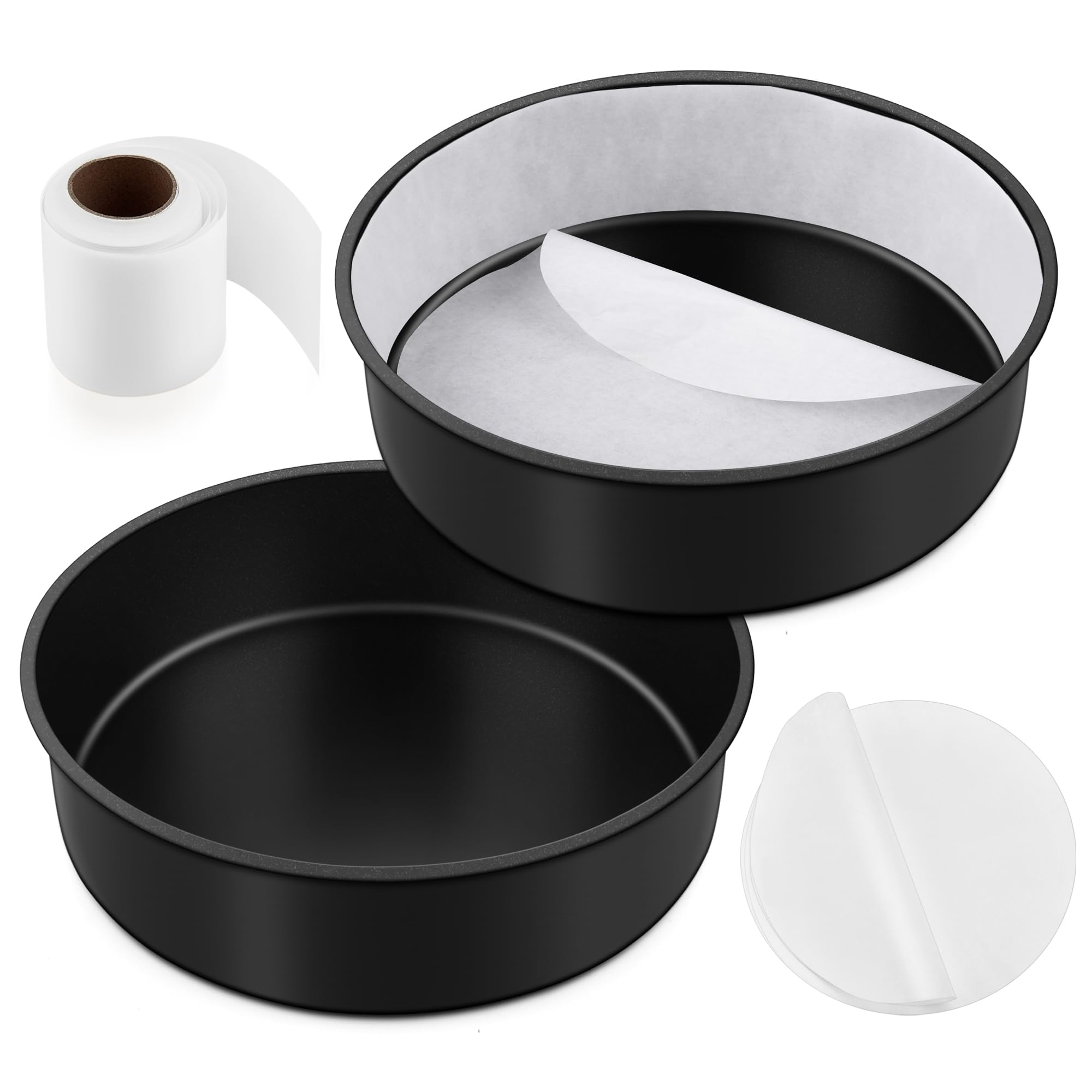 Snapklik.com : E-far 9.5 Inch Cake Pans Set Of 2, Nonstick Stainless ...