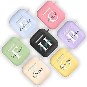 Amazon.com: Aobthurn Custom Personalized Name for AirPods 1 and 2 Case,Customized Text for ...