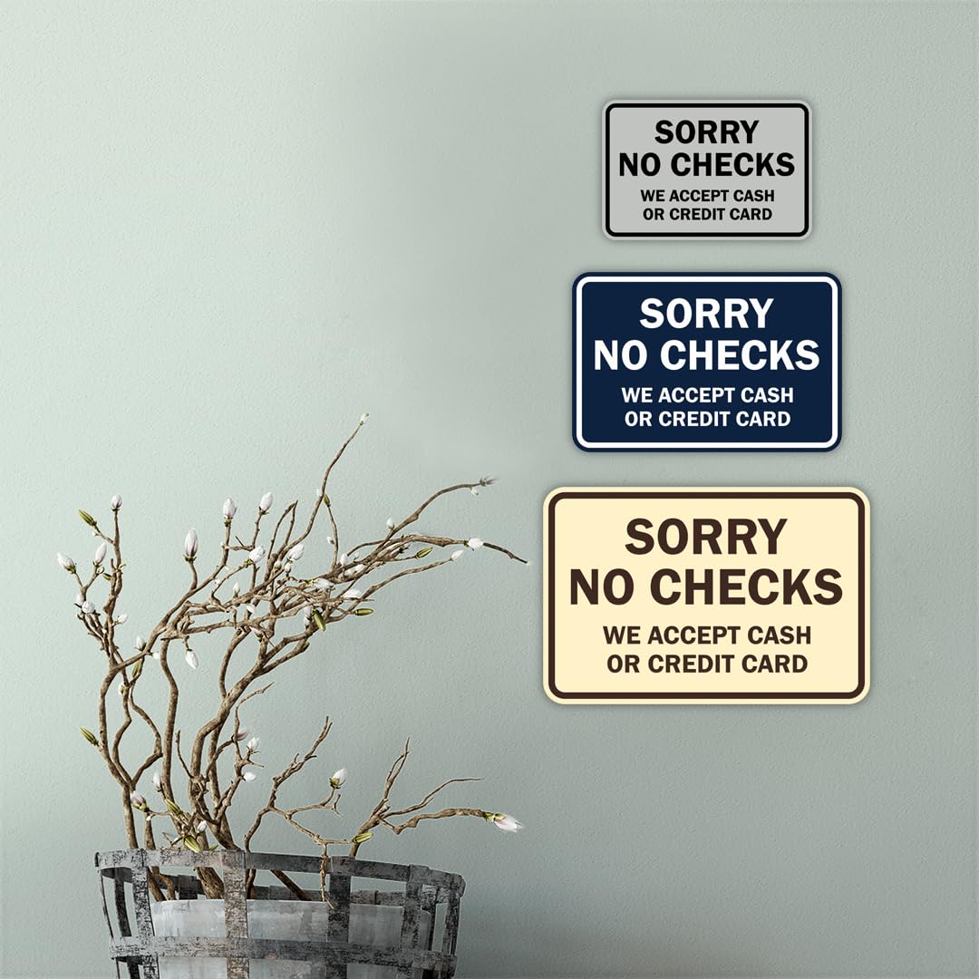 No Checks Accepted Sign