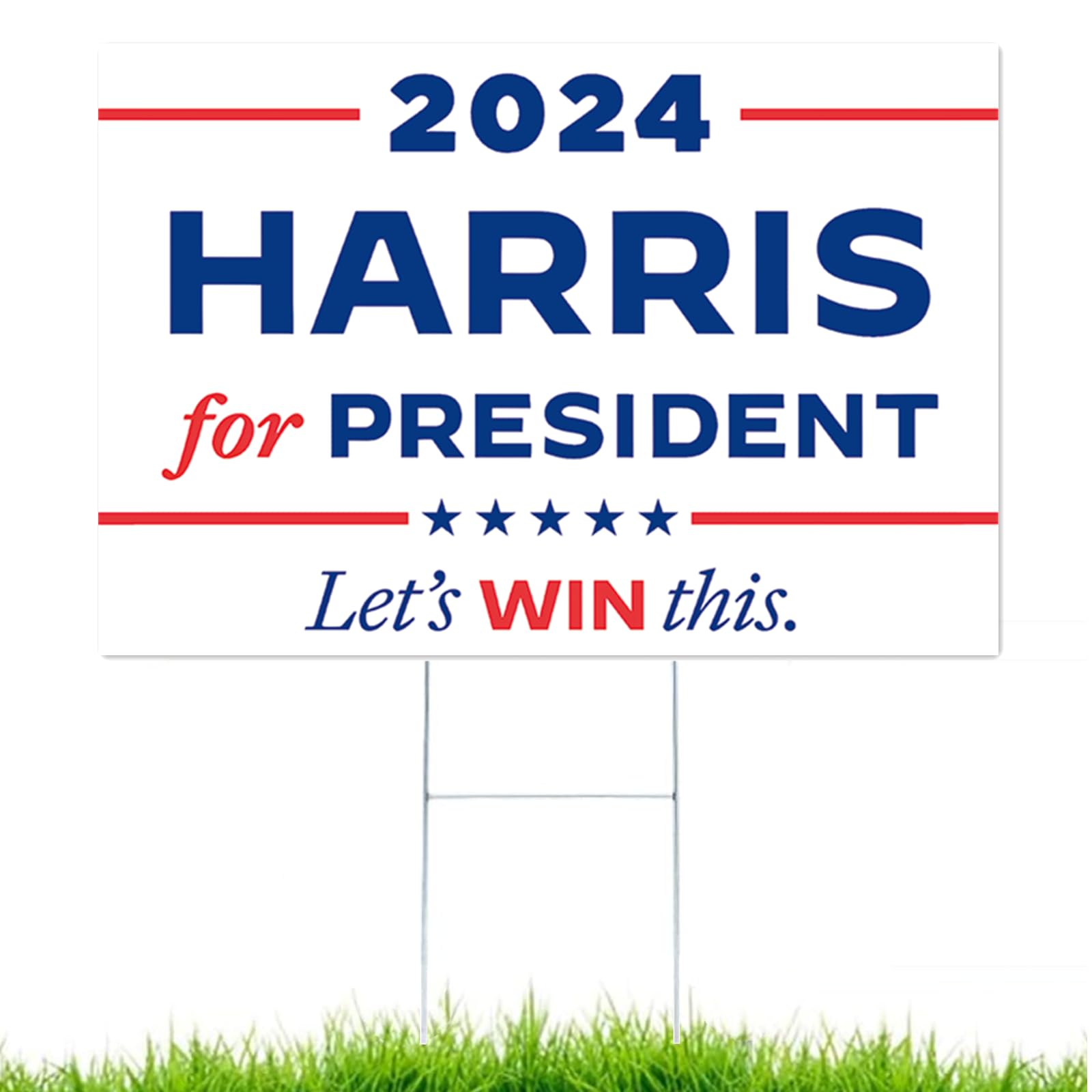 Amazon.com : Kamala Harris 2024 Yard Signs 18"X12" - Let's Win This ...