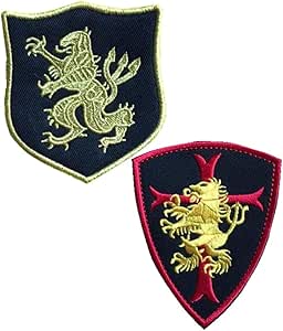Amazon.com: Seal Team Trident Lion Cross Crusader Shield Patch Hook and Loop Tactical Morale ...