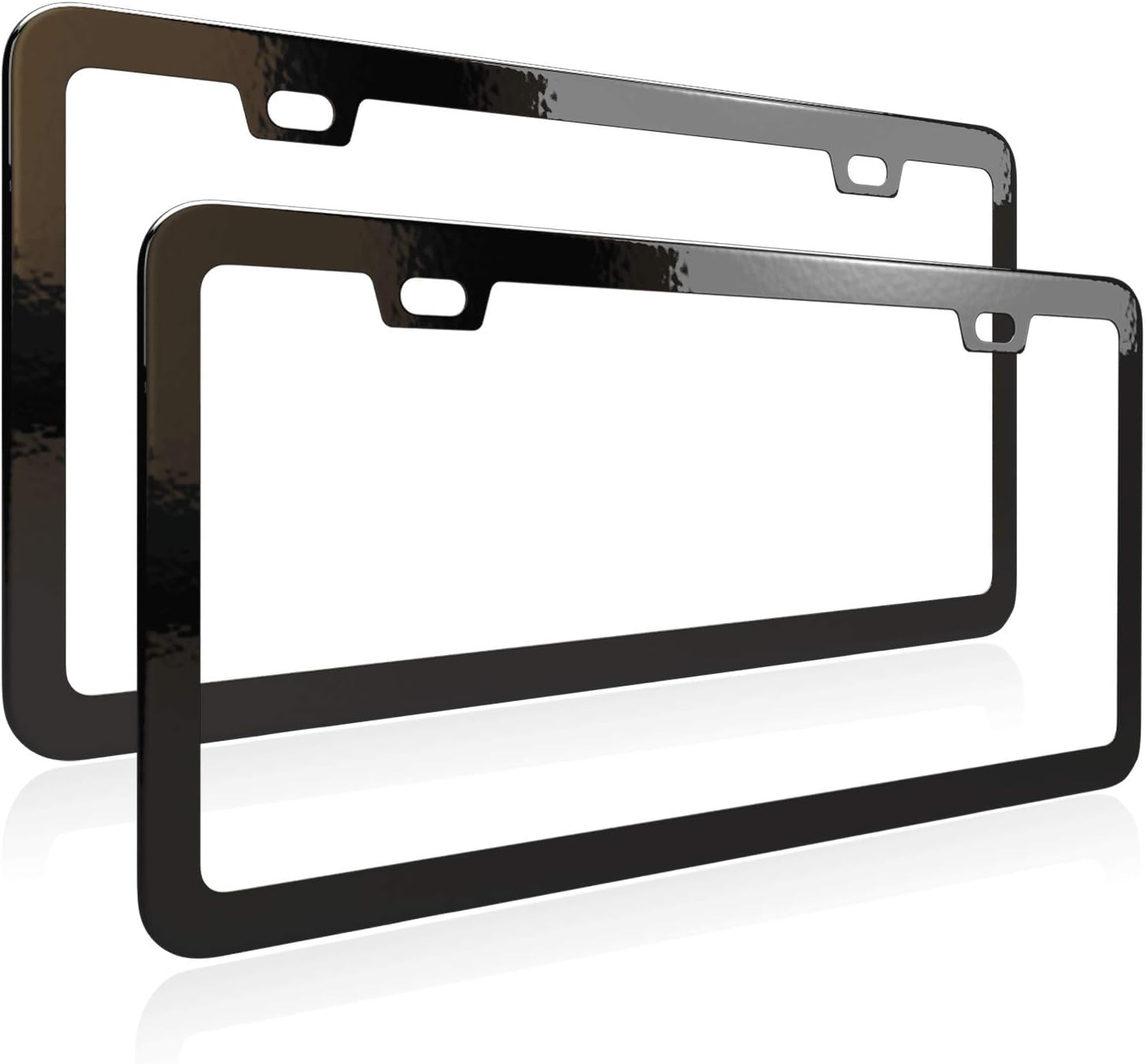 Amazon.com: Deselen License Plate Frame, Metal Thin Stainless Steel ...