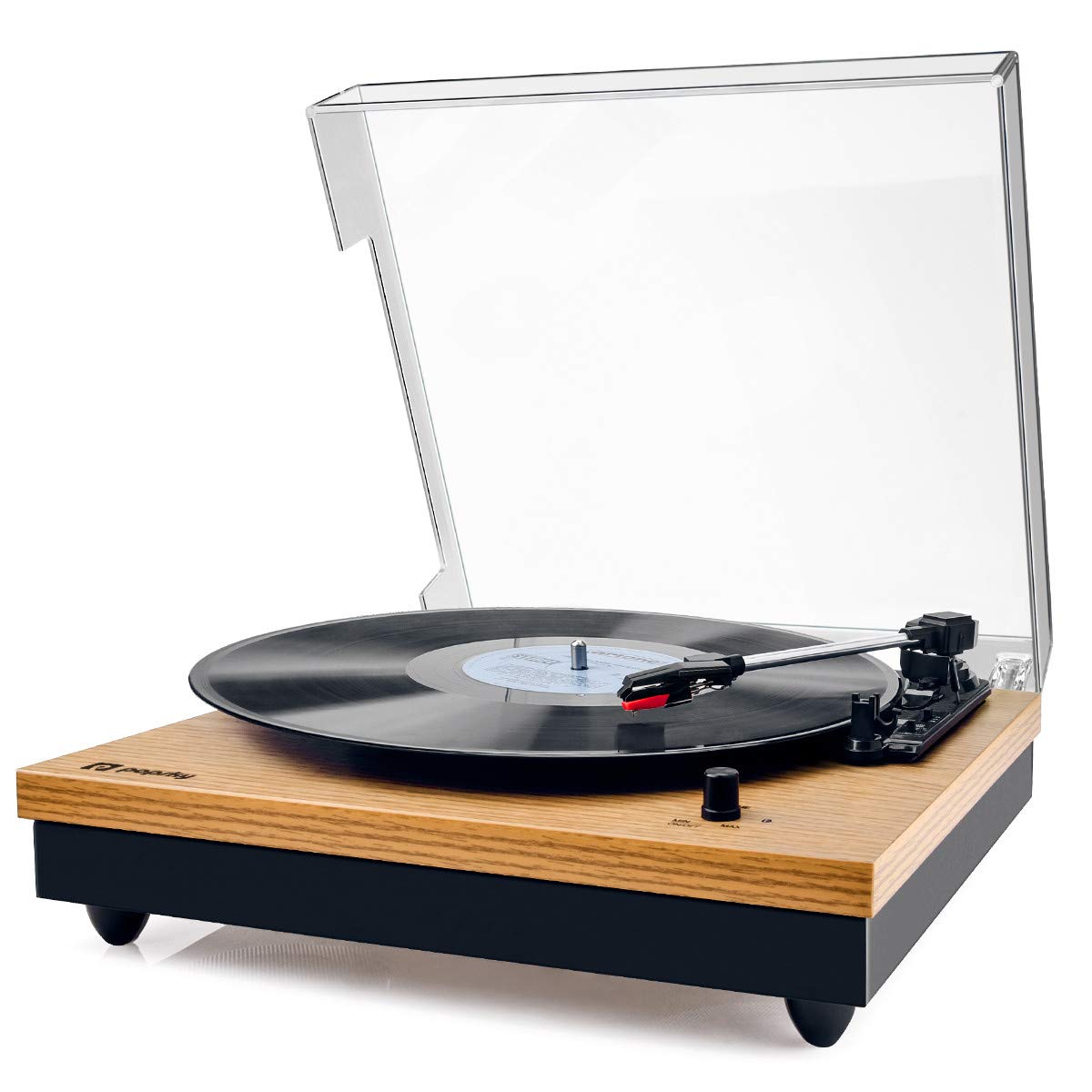 Amazon.com: Record Player, Popsky Vintage Turntable 3-Speed Bluetooth ...