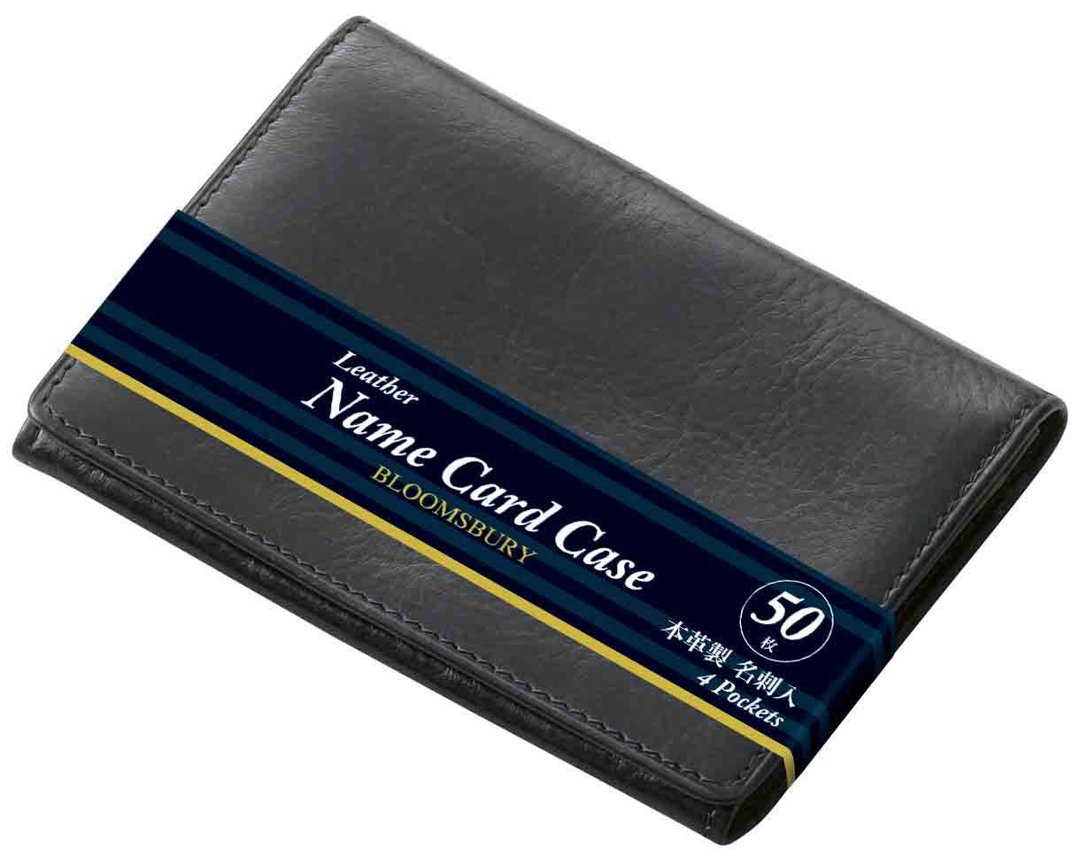 Amazon.co.jp: レイメイ藤井 名刺入れ BLOOMSBURY 50枚 革製 ブラック