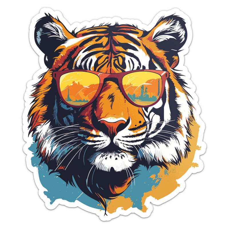 Amazon.com - Generic Cool Tiger Sticker - Vinyl Waterproof Decal for ...