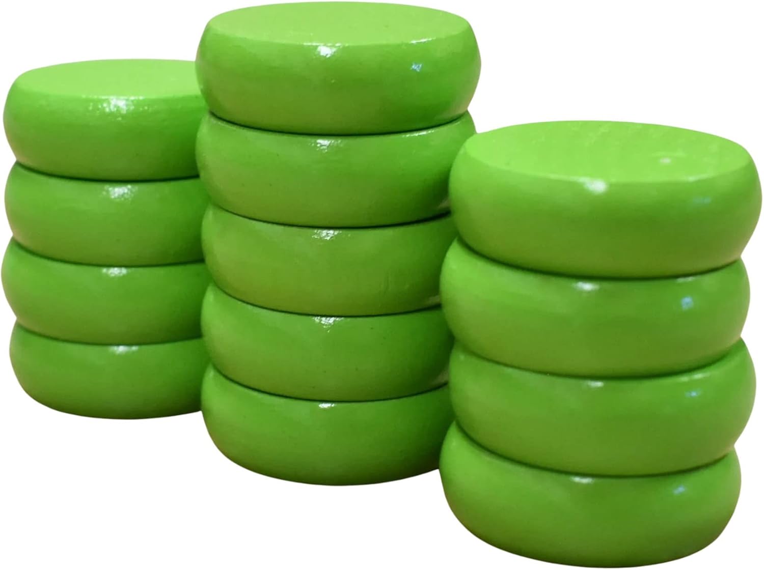 Amazon.com: 13 Lime Green Crokinole Discs - Half Set (Small Discs - 1 1 ...