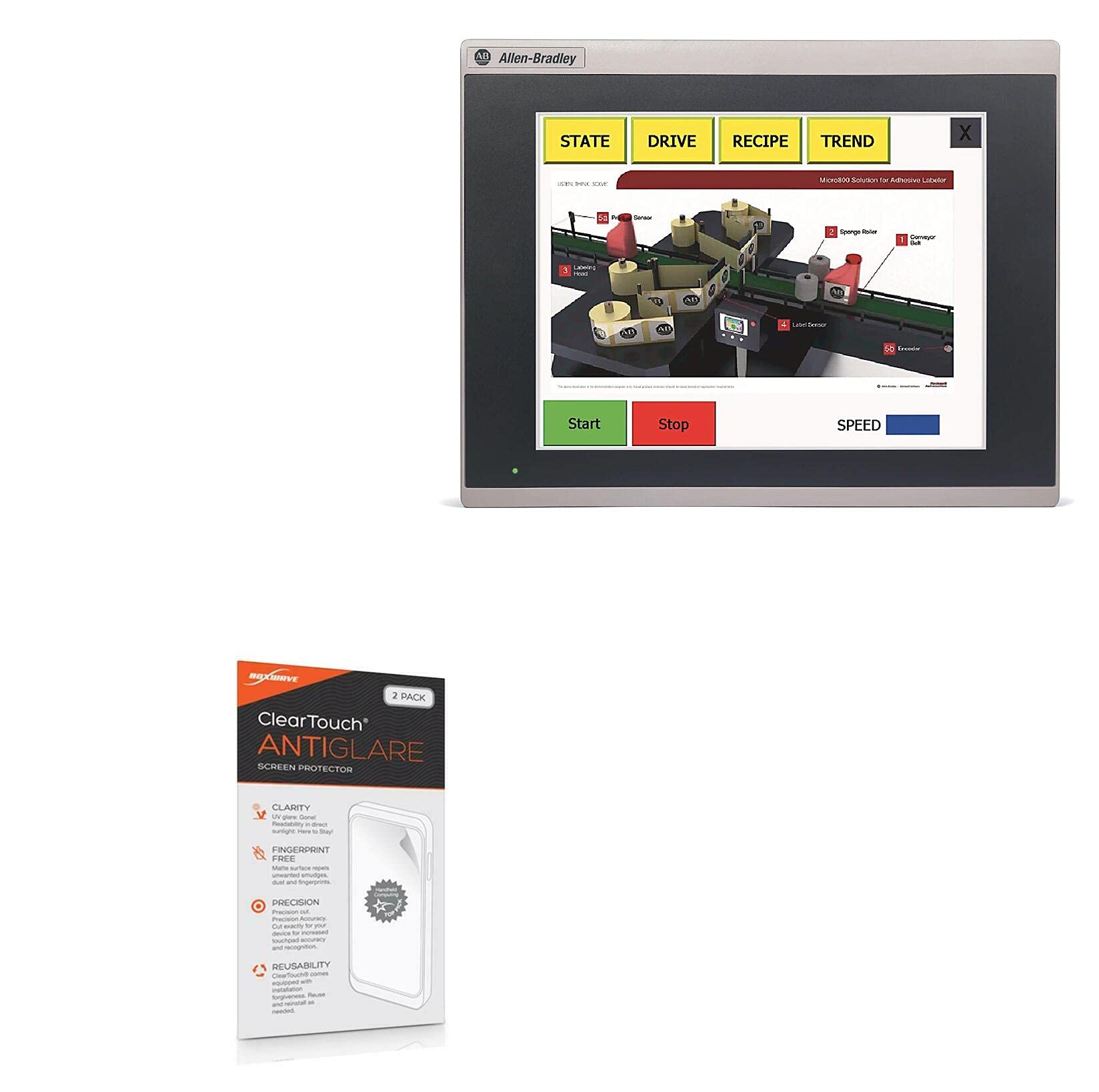 ブランド BoxWave Allen Bradley パネルビュー プラス 6 1000 スクリーンプロテクター [ClearTouch ...