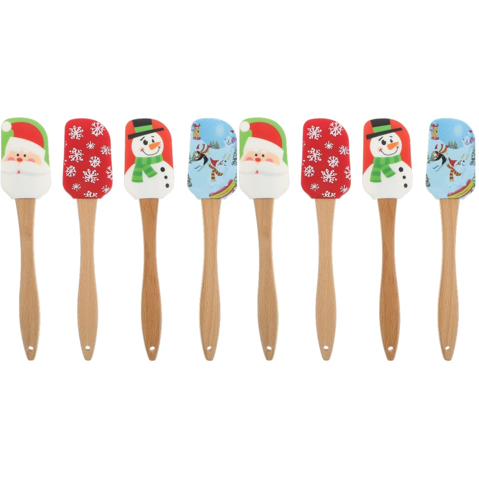 Amazon.com: DOITOOL 8 Pcs Christmas Silicone Spatula,Xmas Cake Spatula ...
