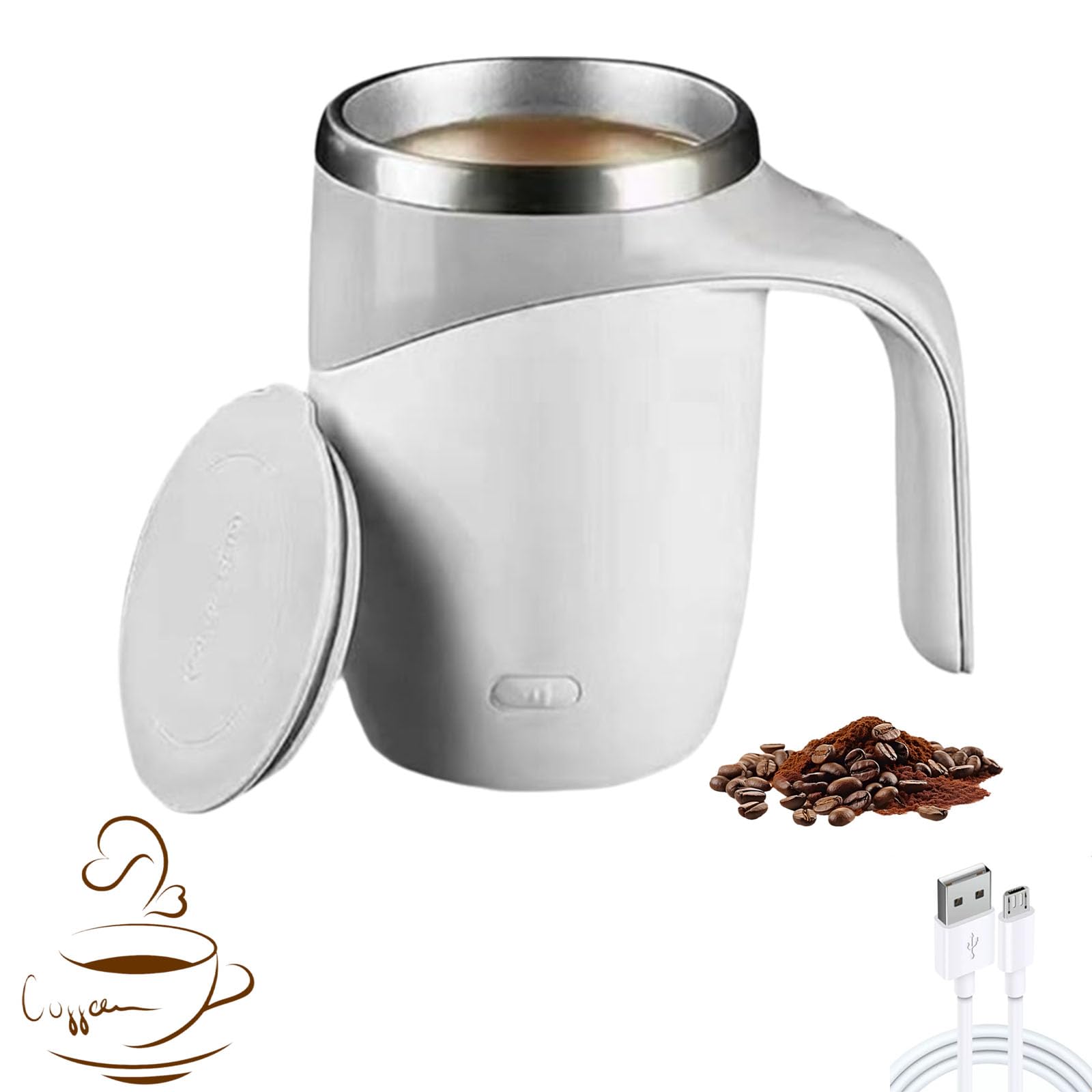 Amazon.com | Imtosec Automatic Magnetic Stirring Coffee Mug, Coffee Cup ...