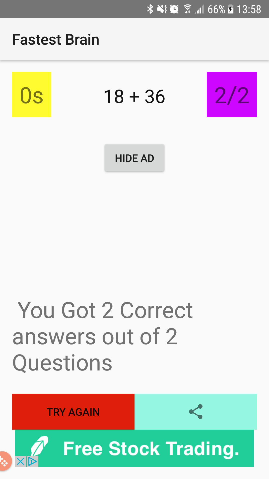 Aplicación Fastest Brain en Amazon Appstore