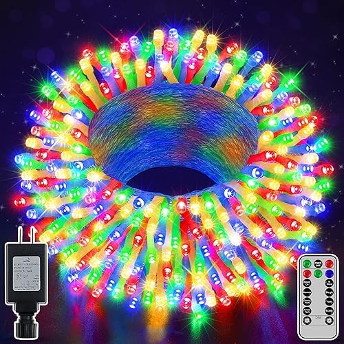 300 LED Christmas Lights Outdoor - 99ft Extra Long Christmas String ...