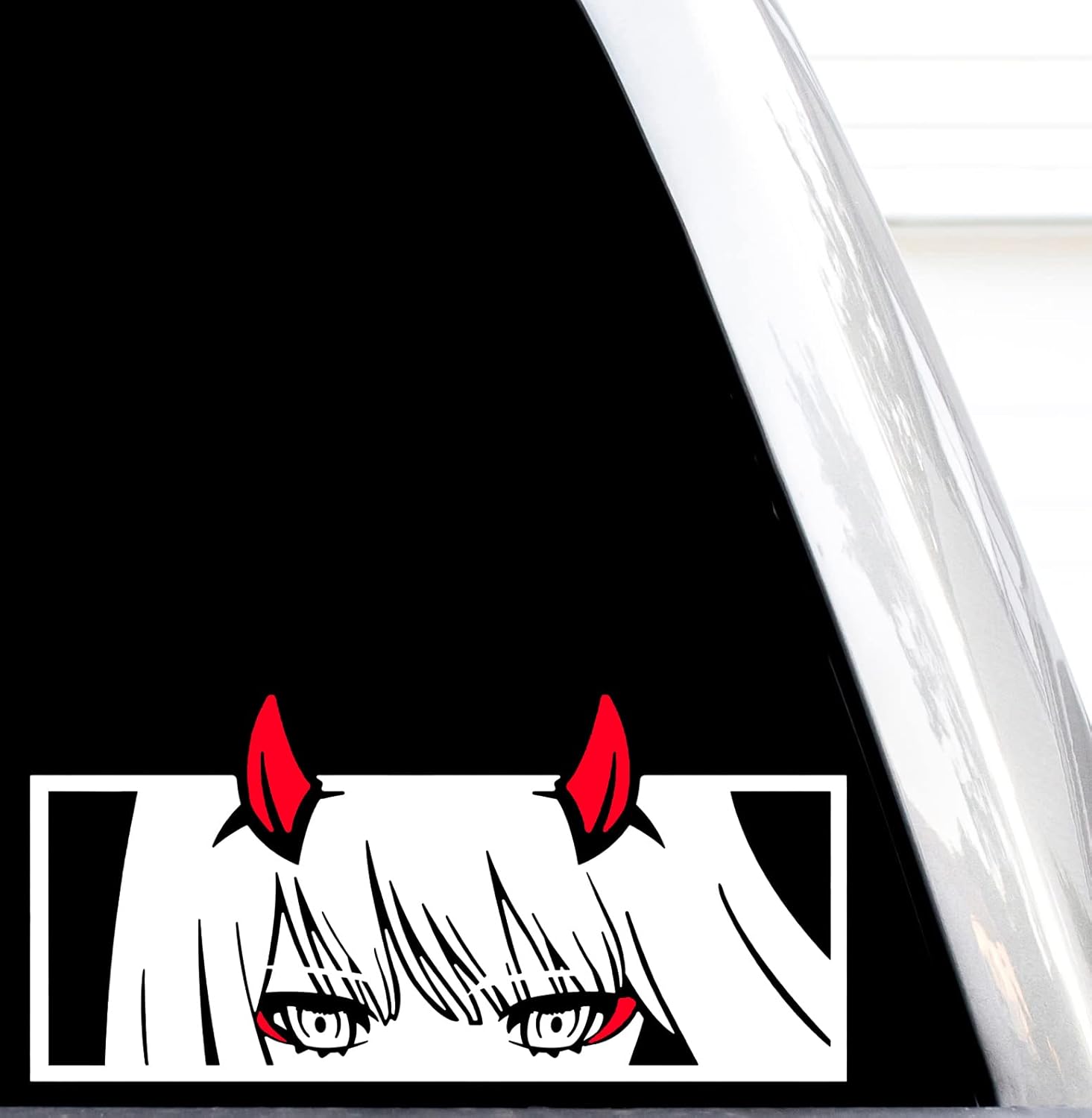 Amazon.com - Zero Two Peeker Decal, H 3.5 by L 7.5 Inches, Waifu ...