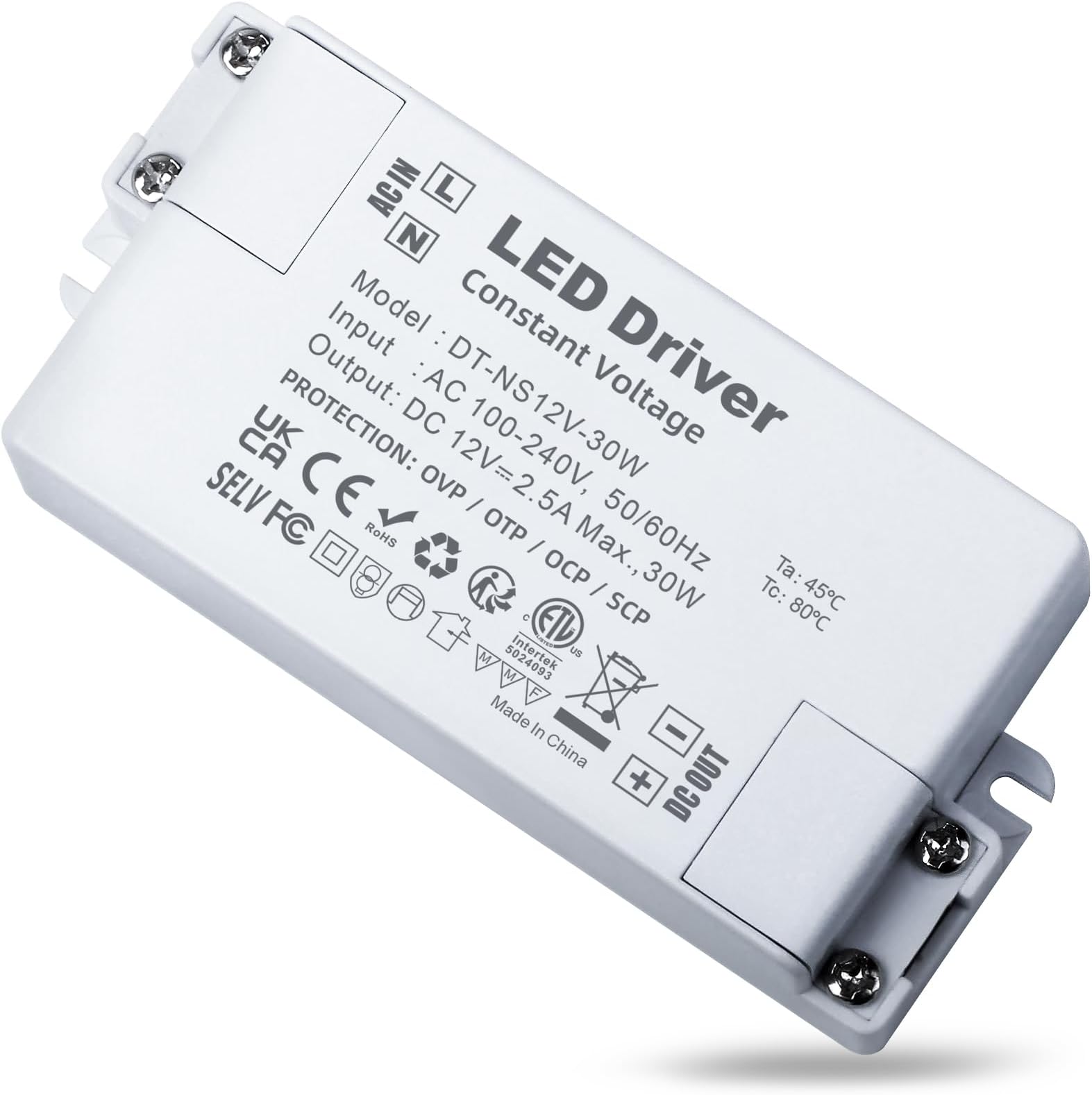 LED Driver Transformer 240V - 12V Including MR16 Connector / 240v AC to ...