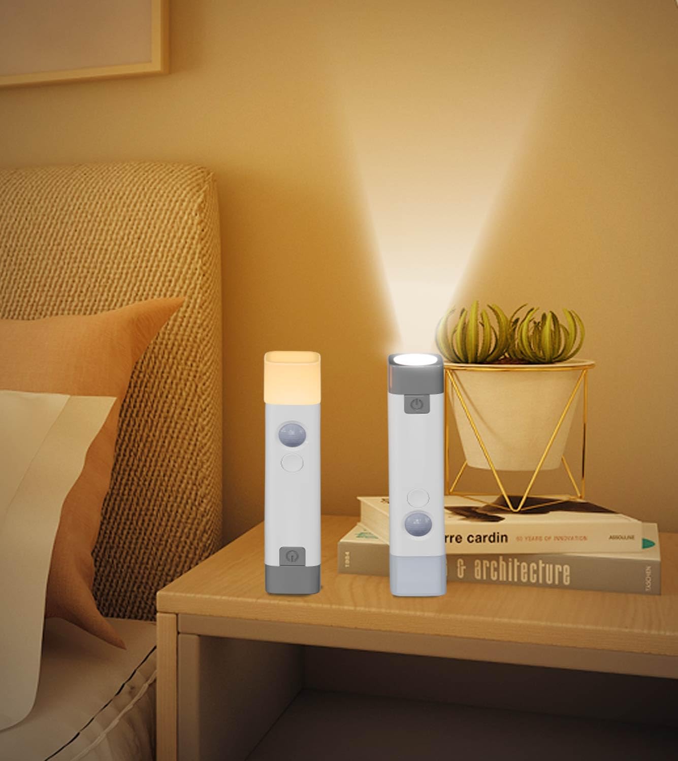 Amazon.com: Chunace Motion Sensor Night Light with LED Flashlight, Cool ...