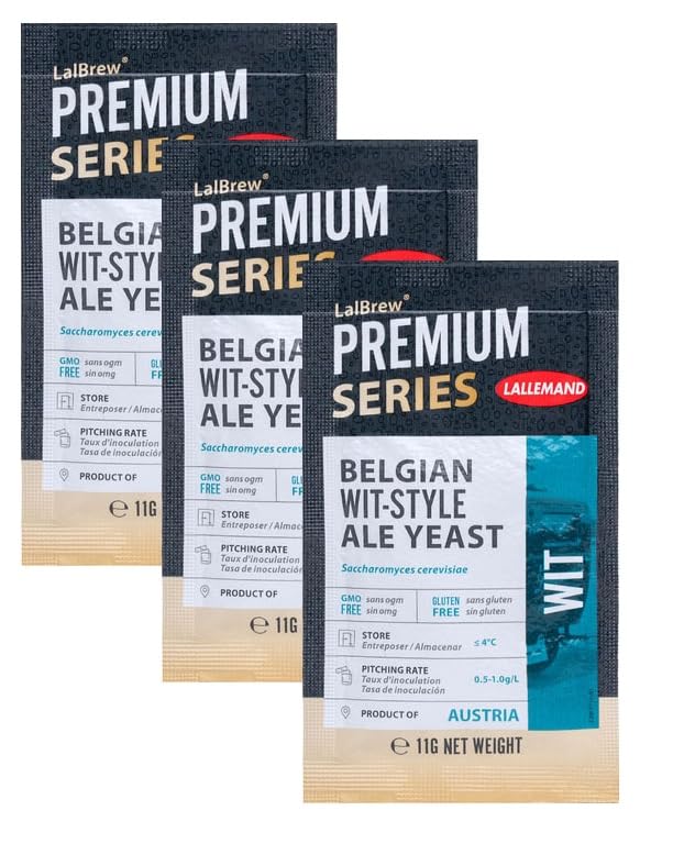 Amazon.com: 3PK LalBrew BELGIAN WIT Beer Yeast 11g Packet Lallemand ...