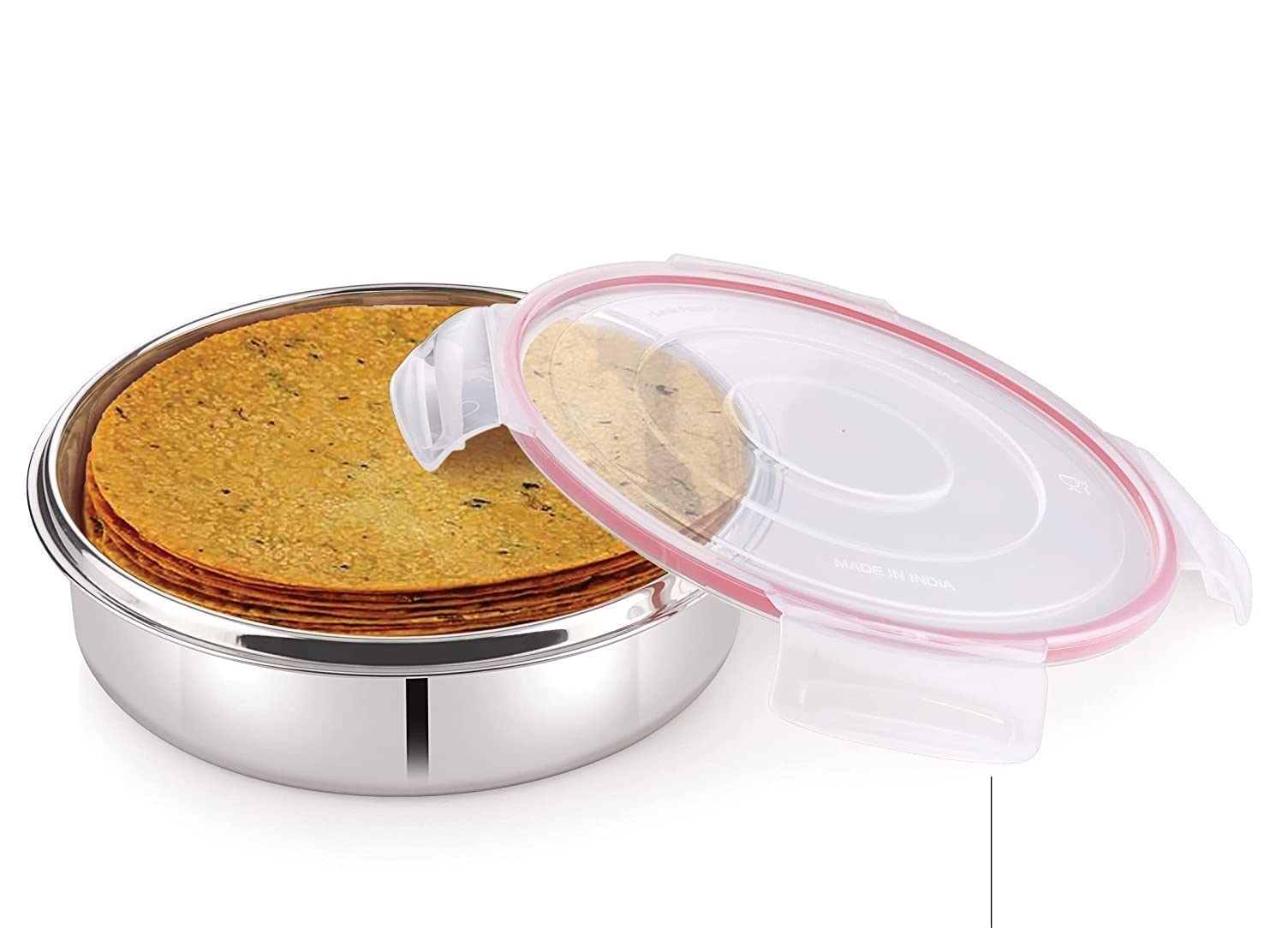 Buy HEET Stainless Steel Storage Container Papad Box/Chapati Box/Fridge ...