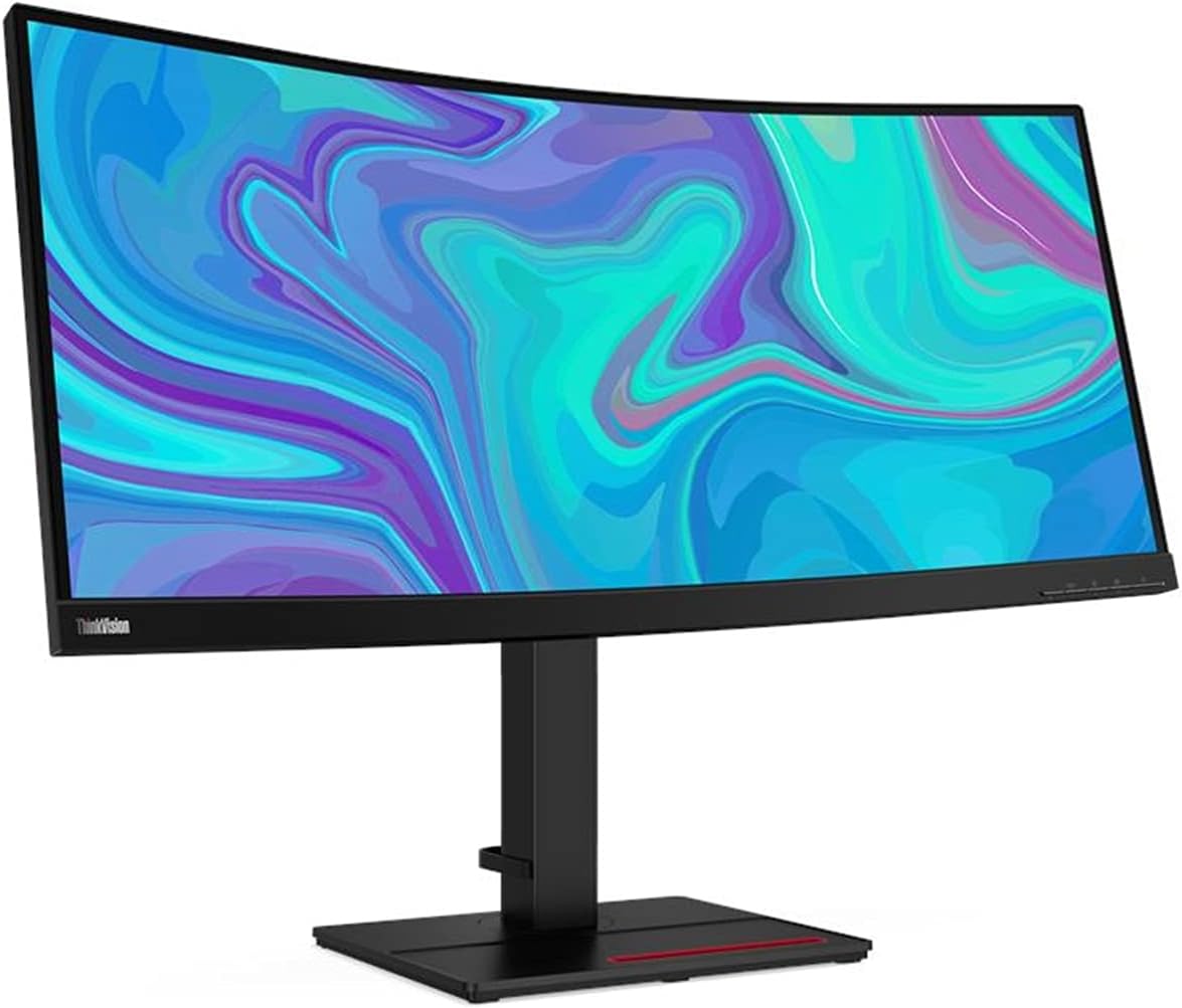 Lenovo ThinkVision T34w-20 34" UltraWide Curved Monitor - VA, 60Hz, 6ms ...