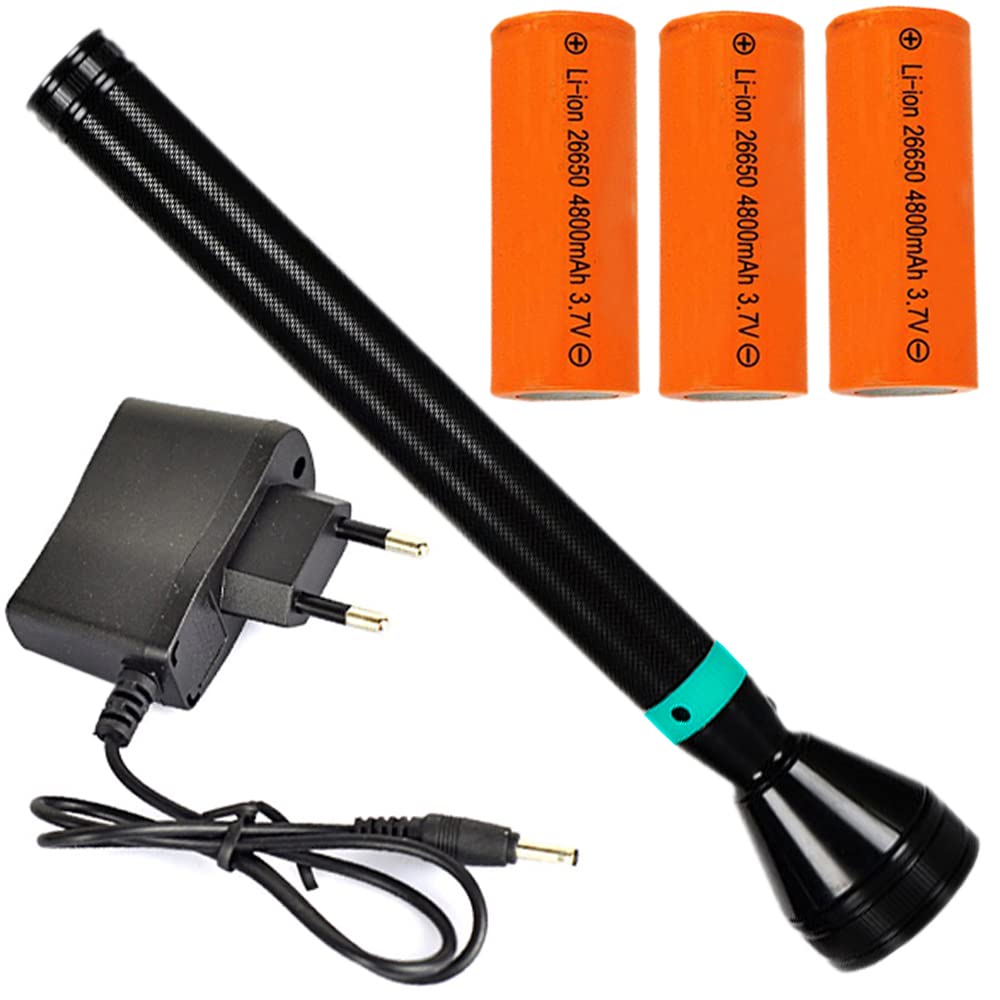 Small Sun Rechargeable Ultra Bright LED Flashlight 1500 m Range ...