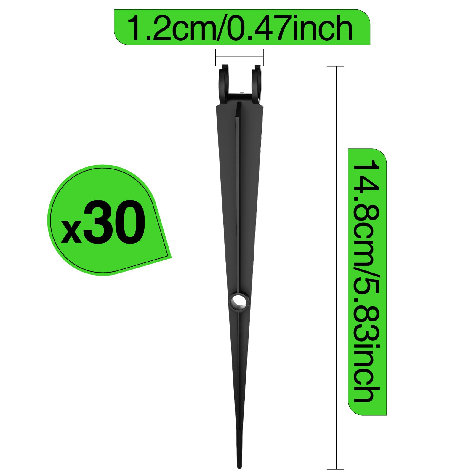 Snapklik.com : 30 Pack 1/4 Inch Drip Irrigation Stakes, Plastic 1/4 ...