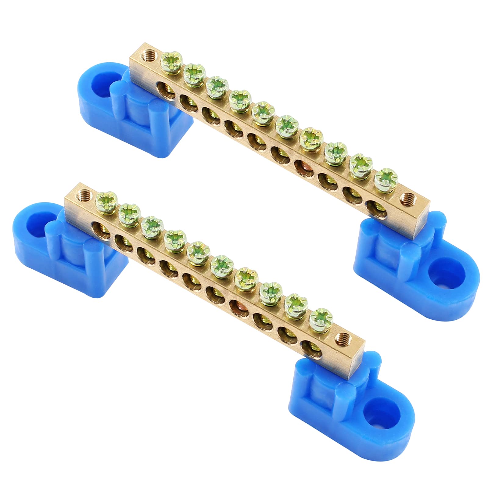 Snapklik.com : Uenhoy 5 Pcs Terminal Bus Bar 10 Positions Brass Wire ...