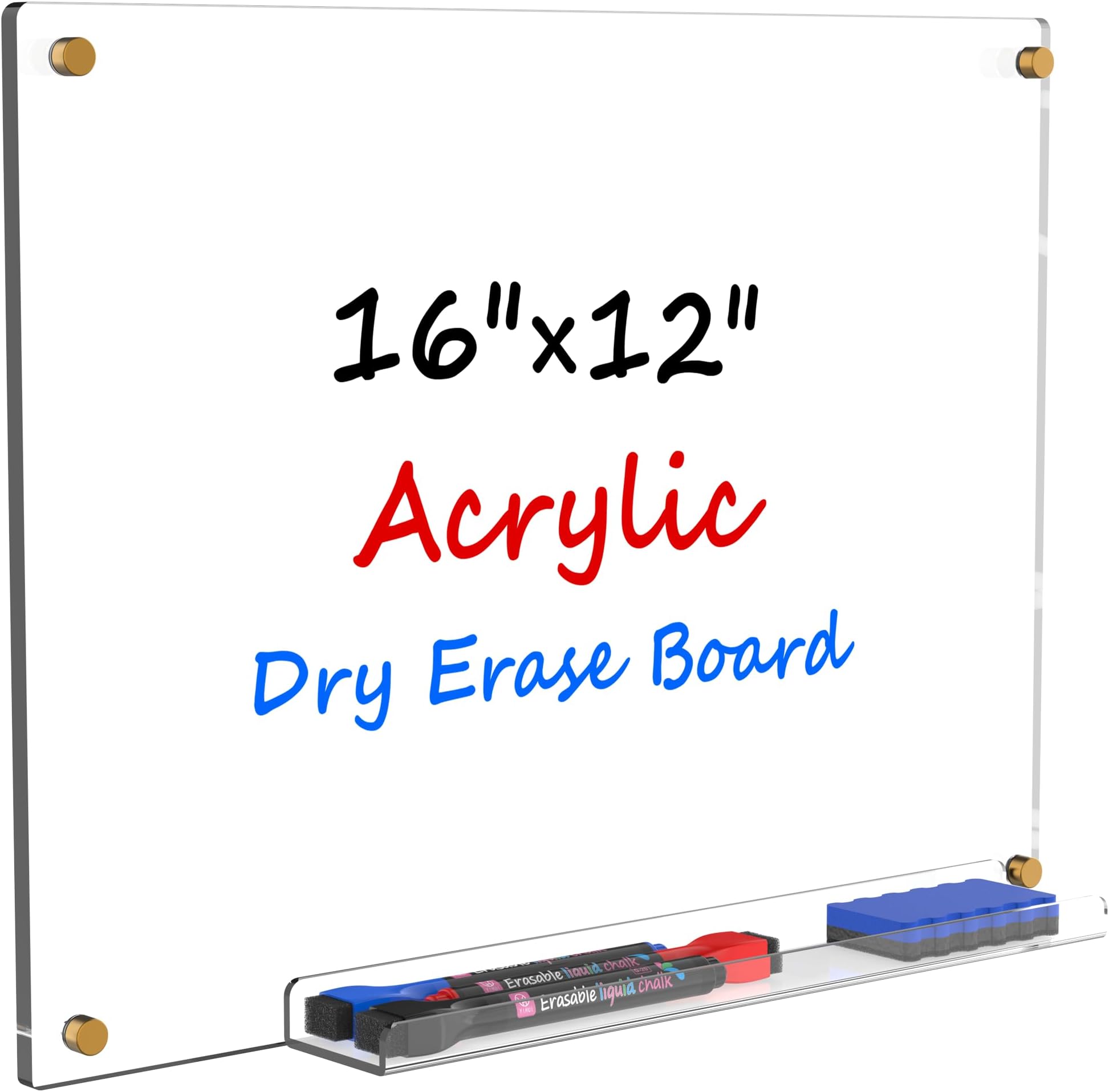 Amazon.com : Faaexu Acrylic Dry Erase Board, 12''x16 ''Clear Acrylic ...