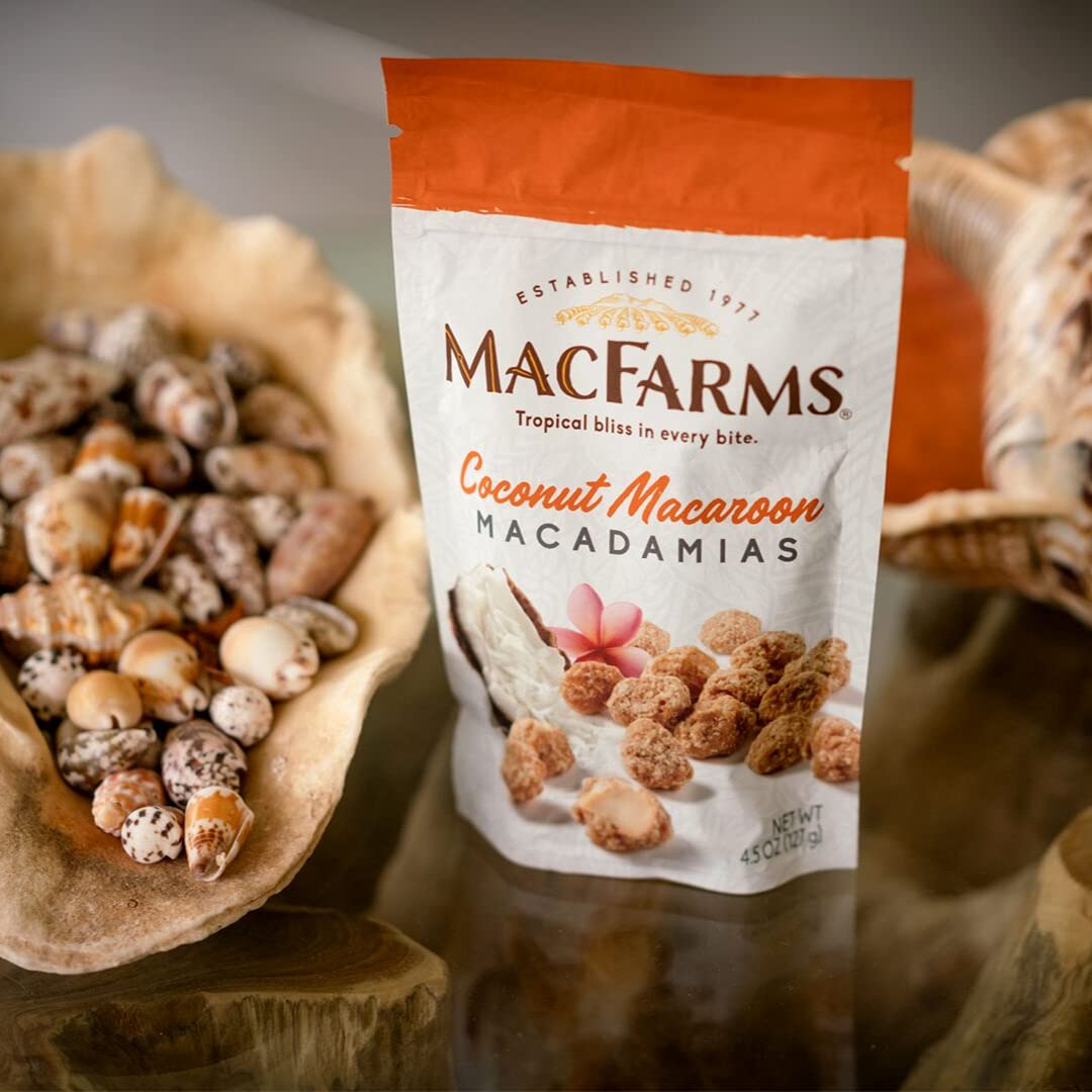 Snapklik.com : MacFarms Coconut Macaroon Macadamia Nuts, 4.5 OZ