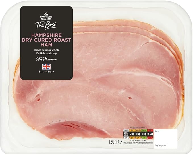 Morrisons The Best Hampshire Breed Sliced Whole Ham 120g : Amazon.co.uk ...