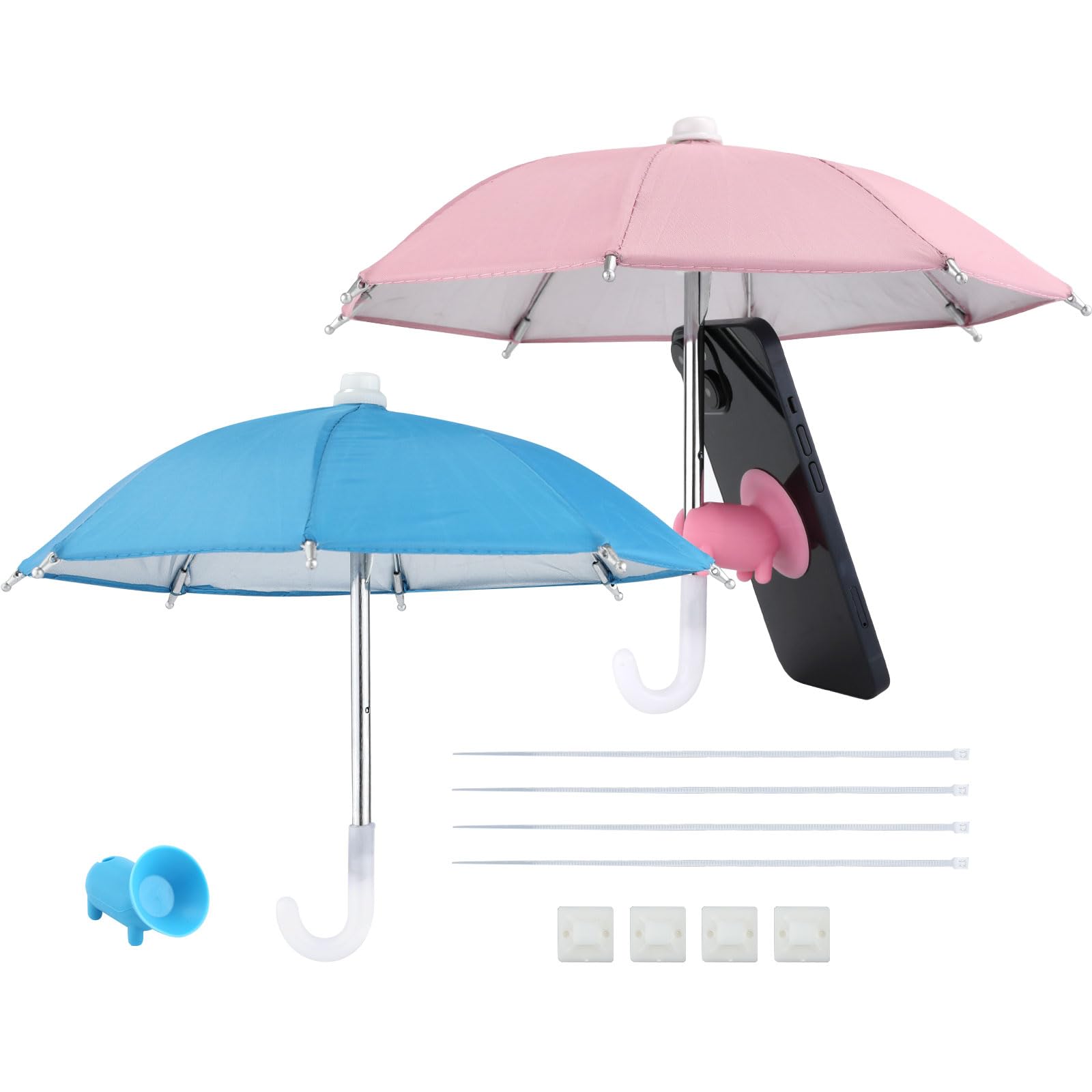 2pcs Cell Phone Umbrella, Outdoor Mobile Phone Stand Umbrella for Sun ...