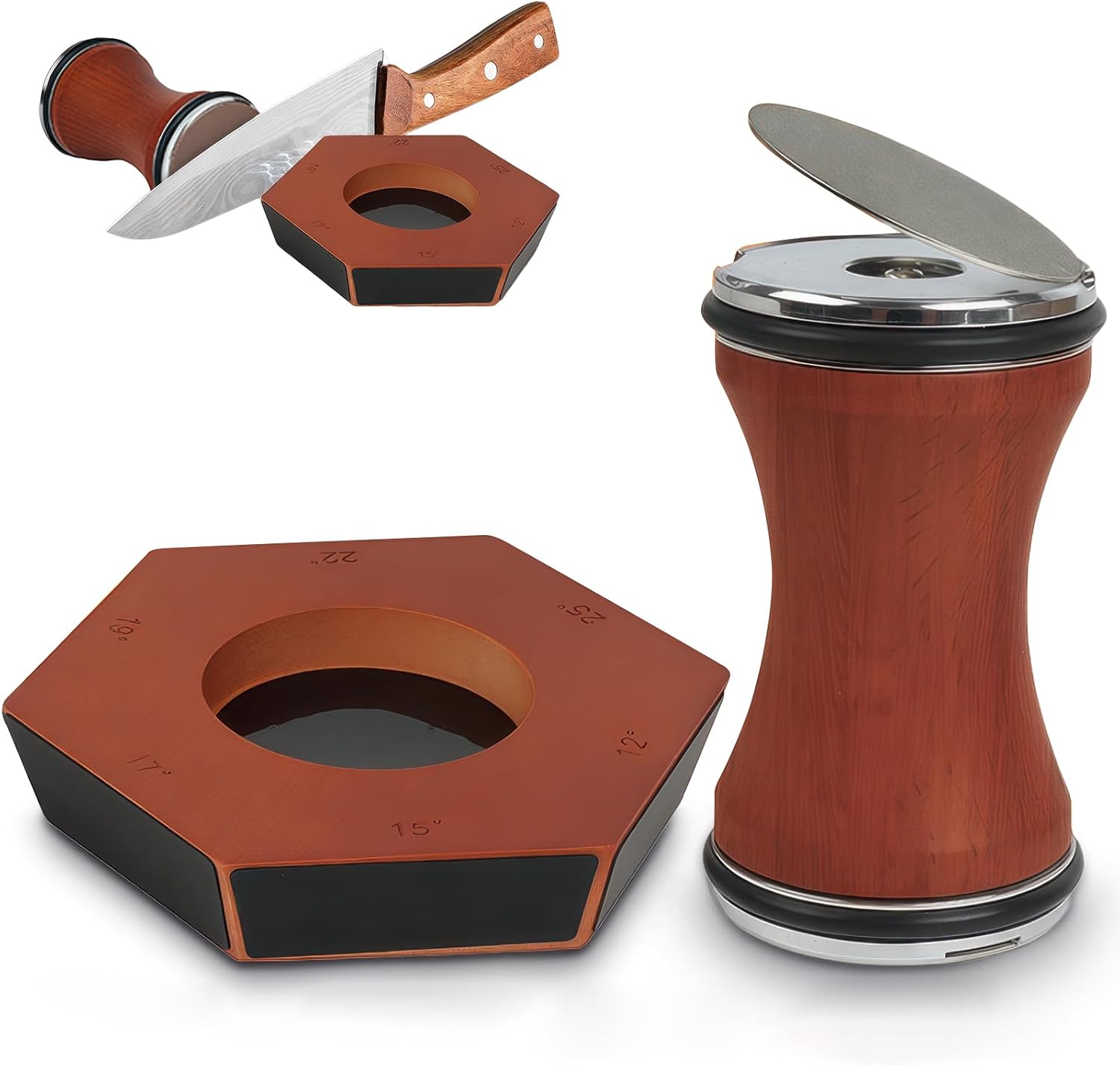 Amazon.com: Rolling Knife Sharpener Kit with 6-Angle Magnetic Guide (12 ...