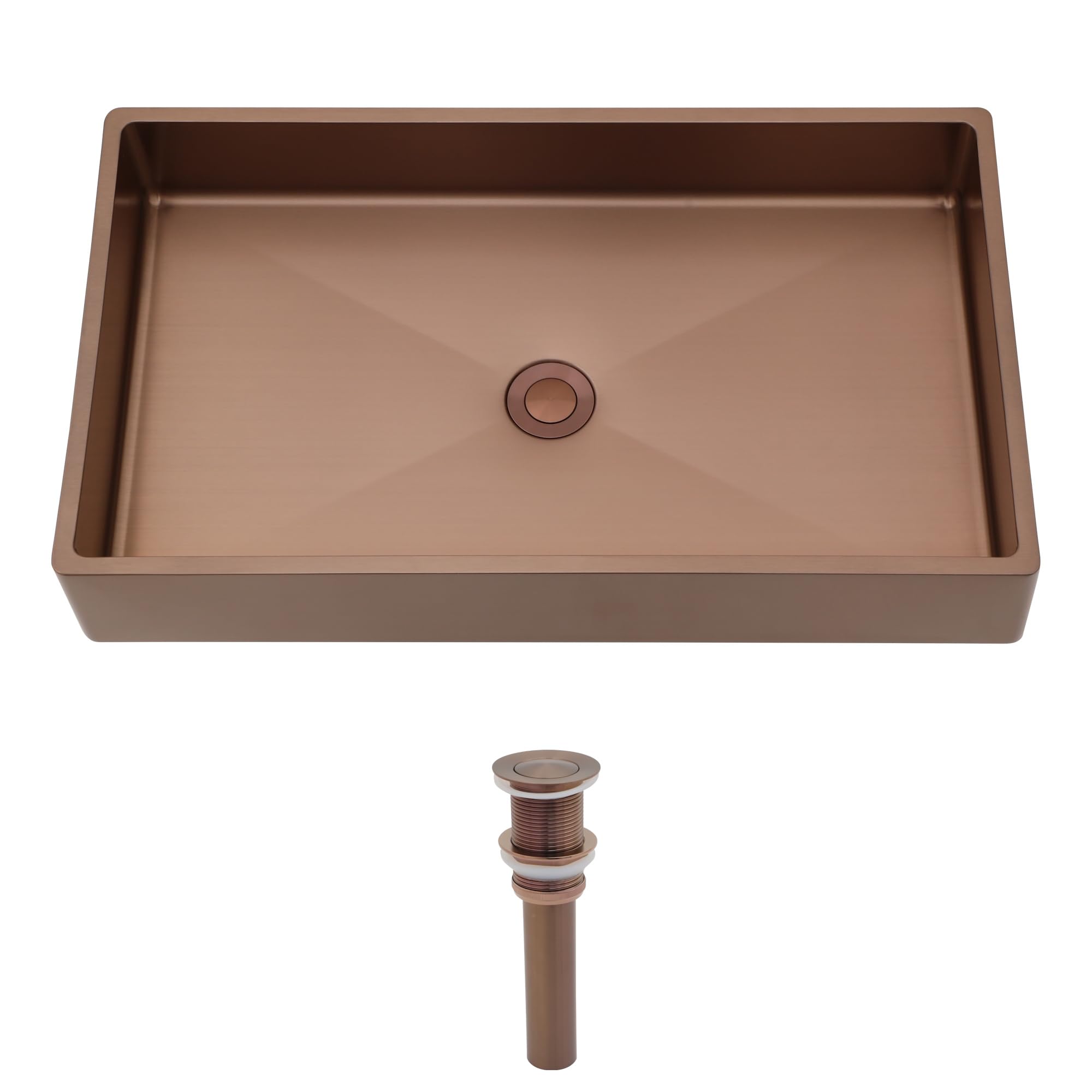 Snapklik.com : Rectangular Vessel Sink Stainless Steel - Sarlai 24 X 14 ...