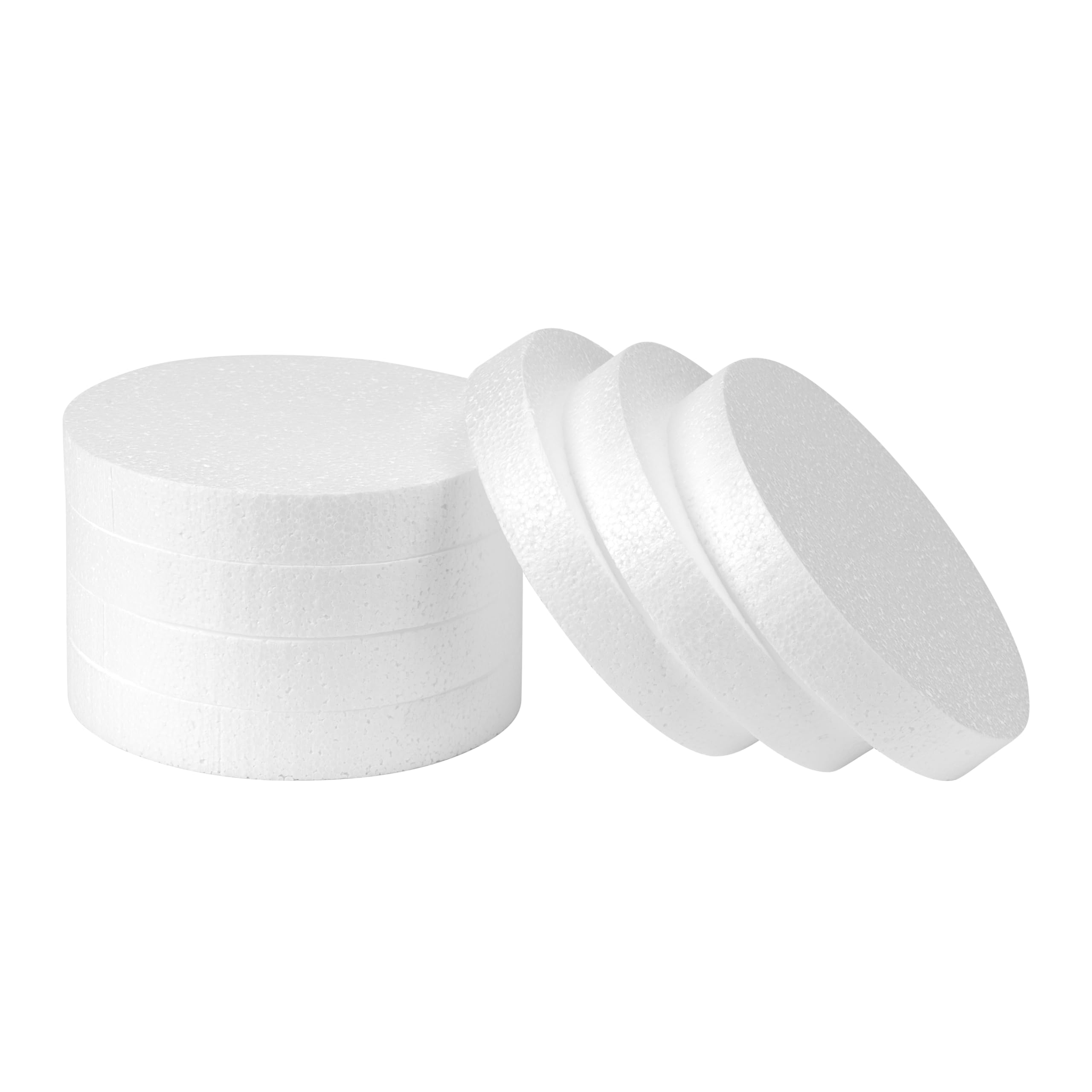Snapklik.com : 6x6x1 Inch Foam Circles For Crafts 7 Pack 1 Inch Thick Round Polystyrene Discs ...