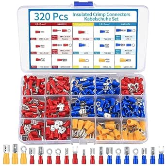 Electrical Connectors, 320pcs Solderless Wire Connectors Kit, Male ...