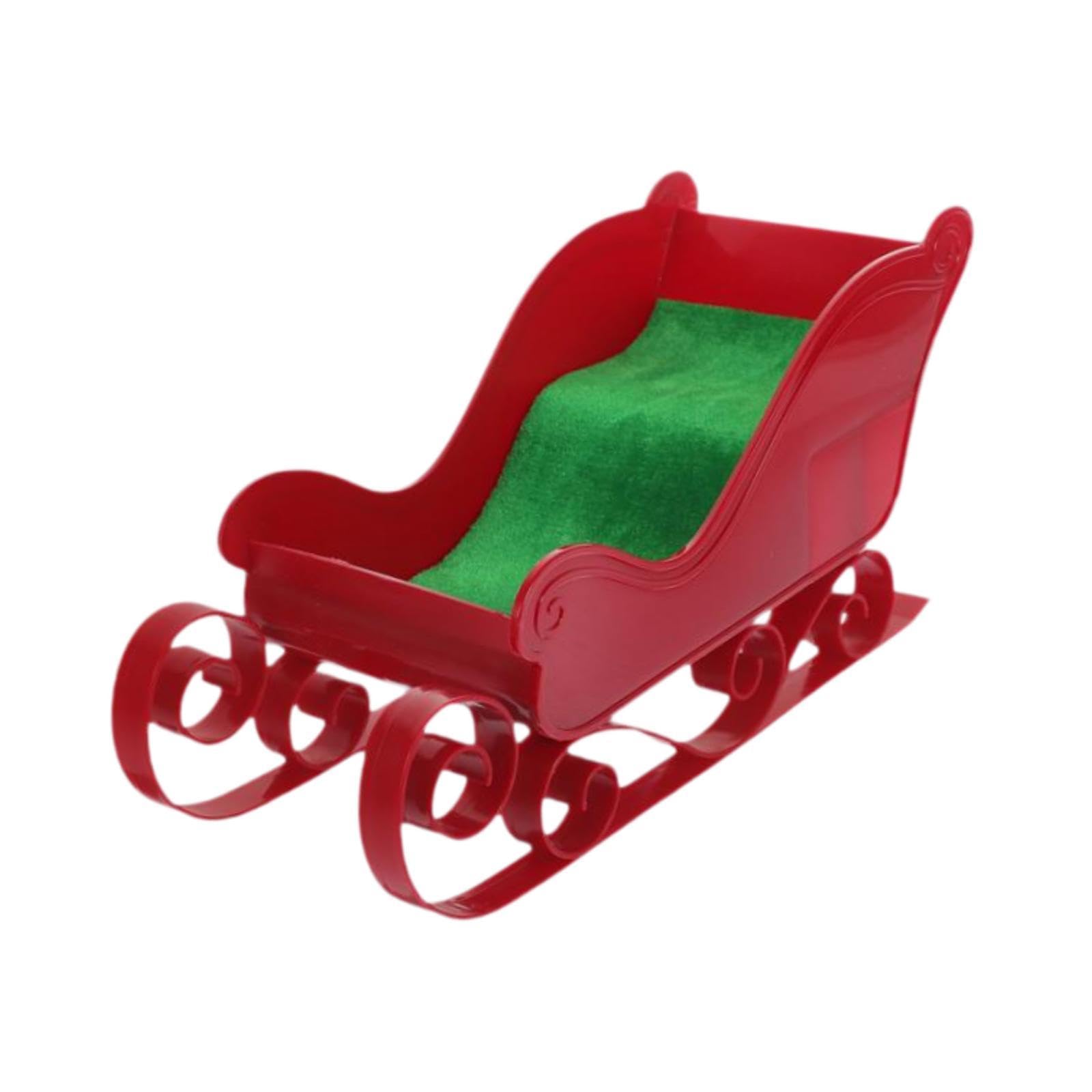 Amazon.com: Nishiyuenyi Christmas Sleigh Ornament Miniature Sleigh ...