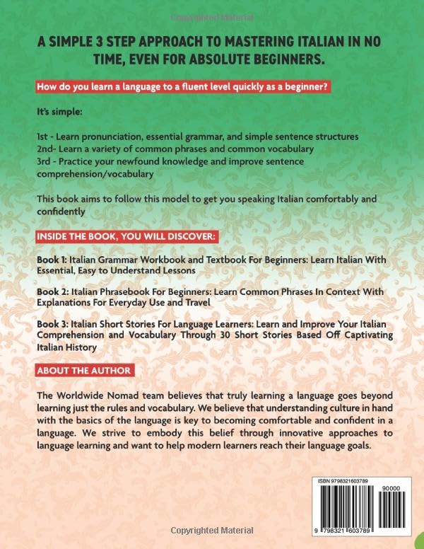 Snapklik.com : The Complete Learn Italian For Adult Beginners Book (3 In 1): Master Reading ...