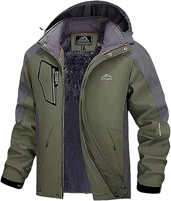 Amazon.com: Mens Snowboard Coat Winter Thermal Lining Insulated Ski ...