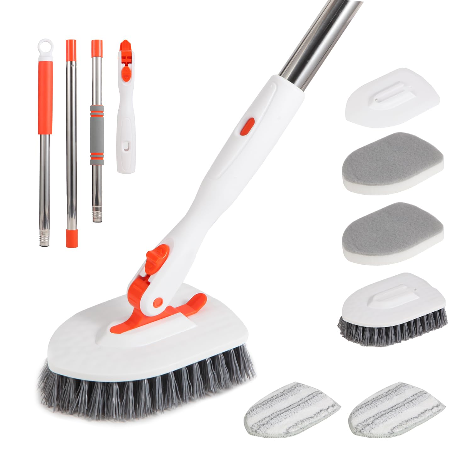 Amazon.com: Floor Scrub Brush 3 in 1 Tub Tile Floor Scrubber Brush with ...