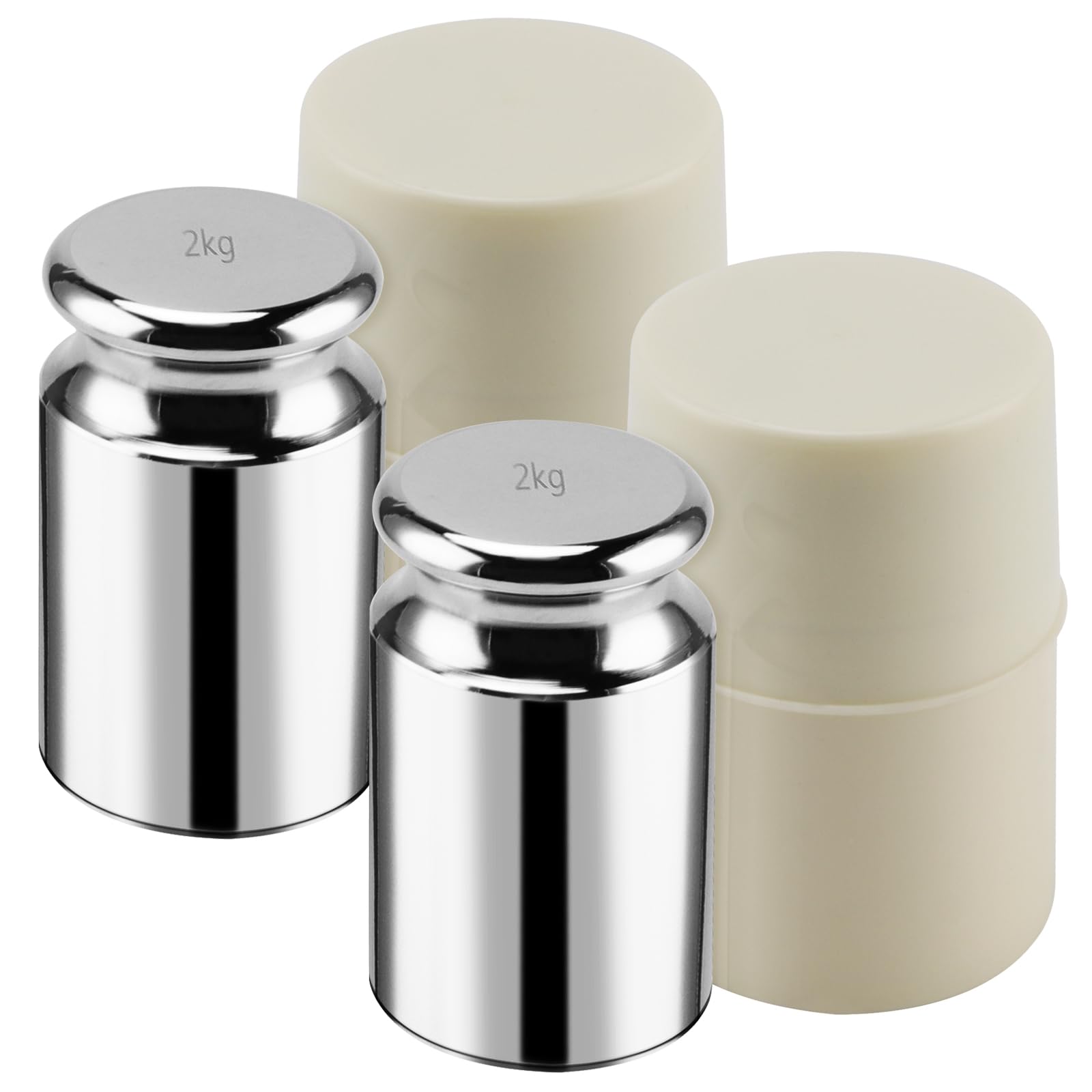 MUKCHAP 2PCS 2000g Calibration Weights, High Precision Chrome Scale ...