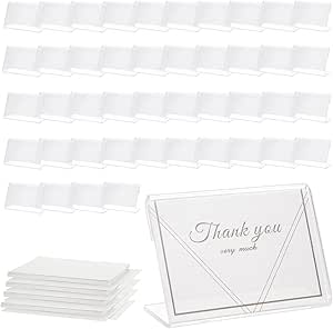 Amazon.com: GBACHOOSE 60PCS Small Acrylic Sign Holder 2x3 Inch with ...