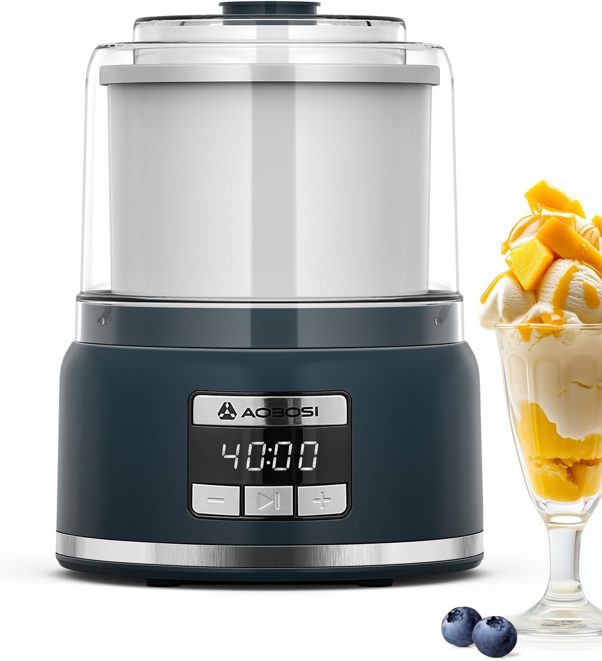 Amazon.com: Ice Cream Maker Machine - 2-Qt Soft Serve Ice Cream Machine ...