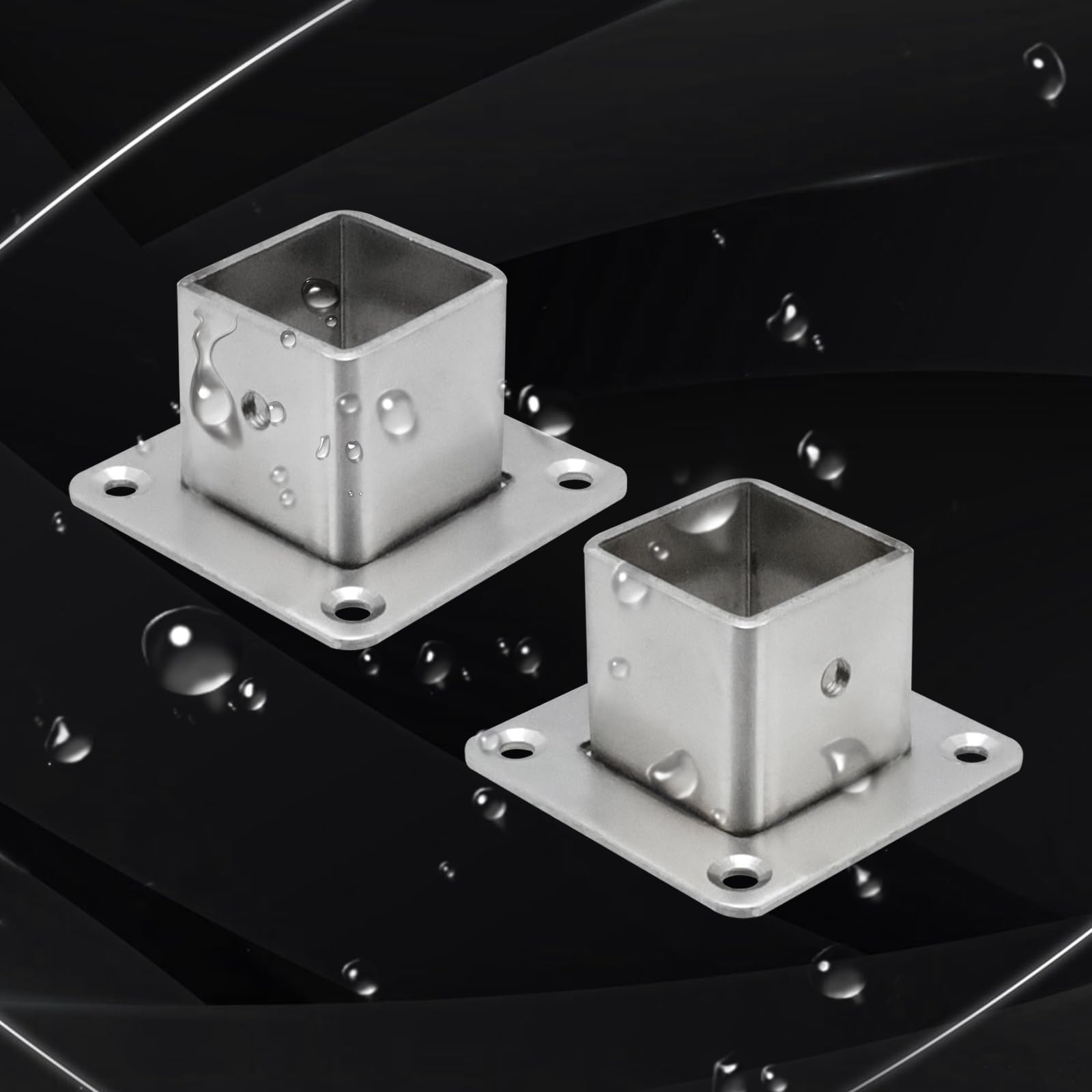 4x4 Post Base 4 X 4 Post Base 4 PCS,Inner Size 3.6"x3.6"Deck Post Base ...