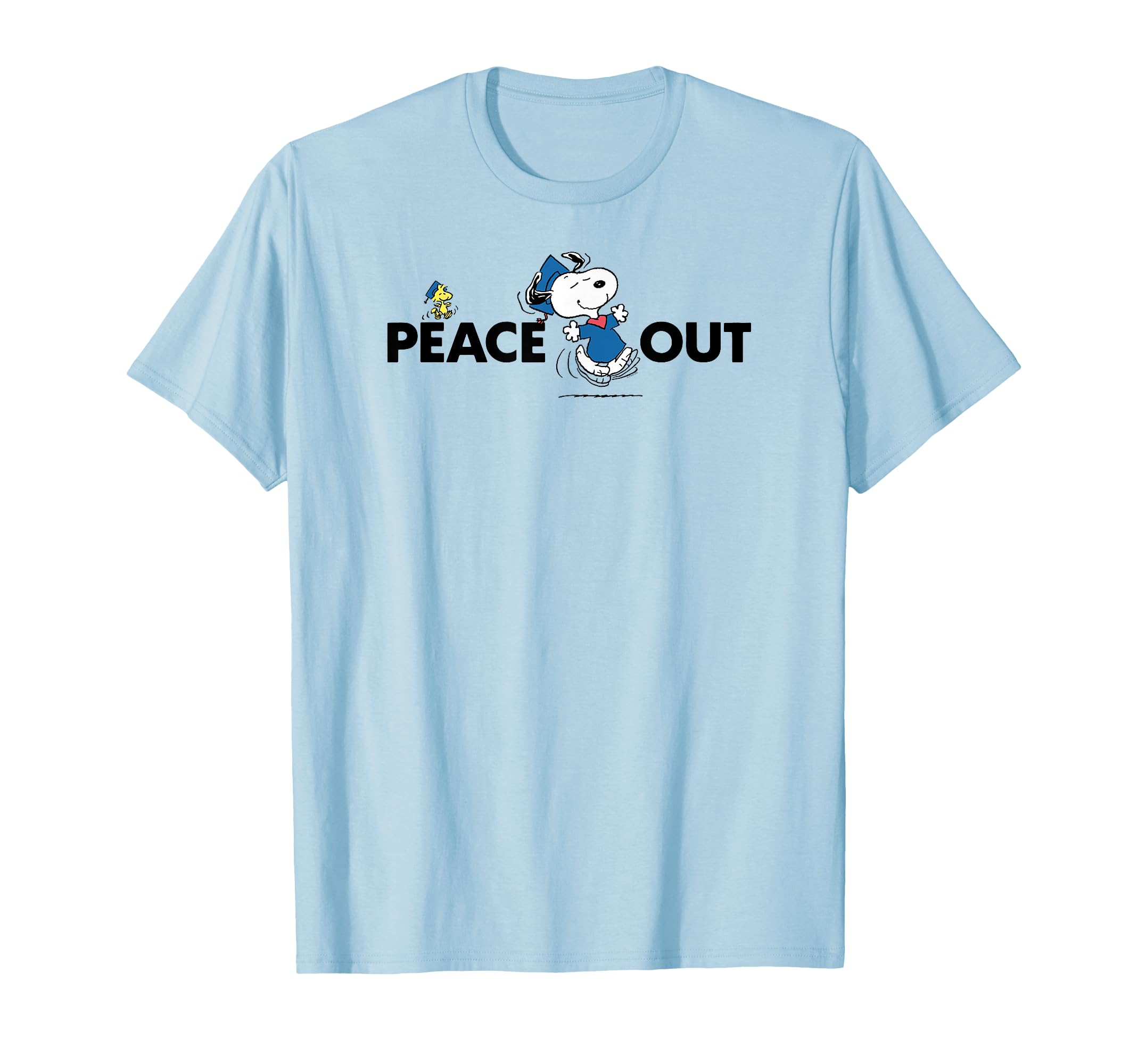 Amazon.com: Peanuts Graduation Peace Out Snoopy Woodstock T-Shirt ...