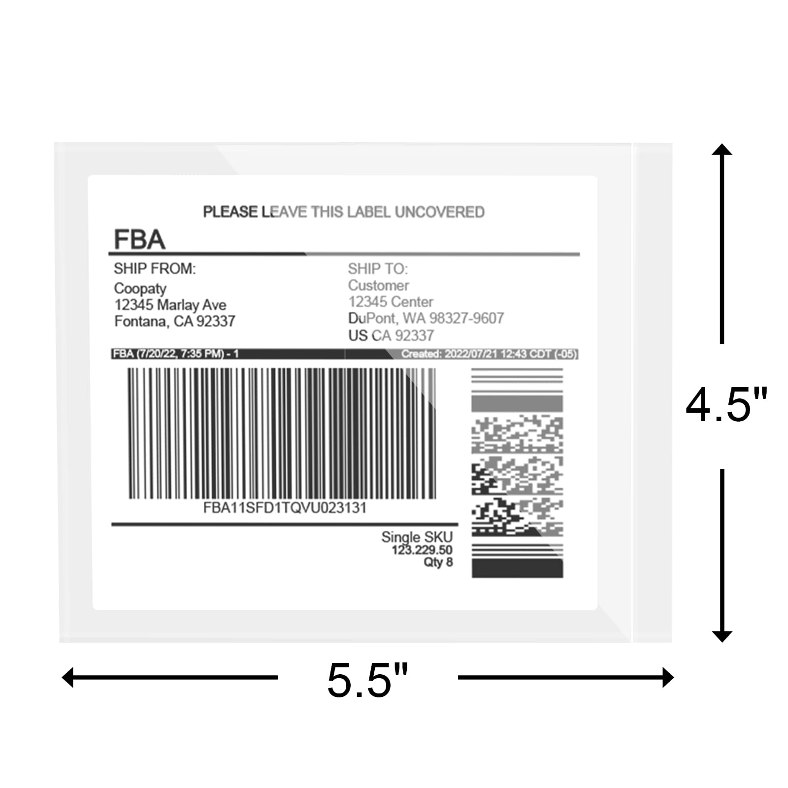 Snapklik.com : Coopaty 4.5" X 5.5" Packing List Envelope, Shipping ...