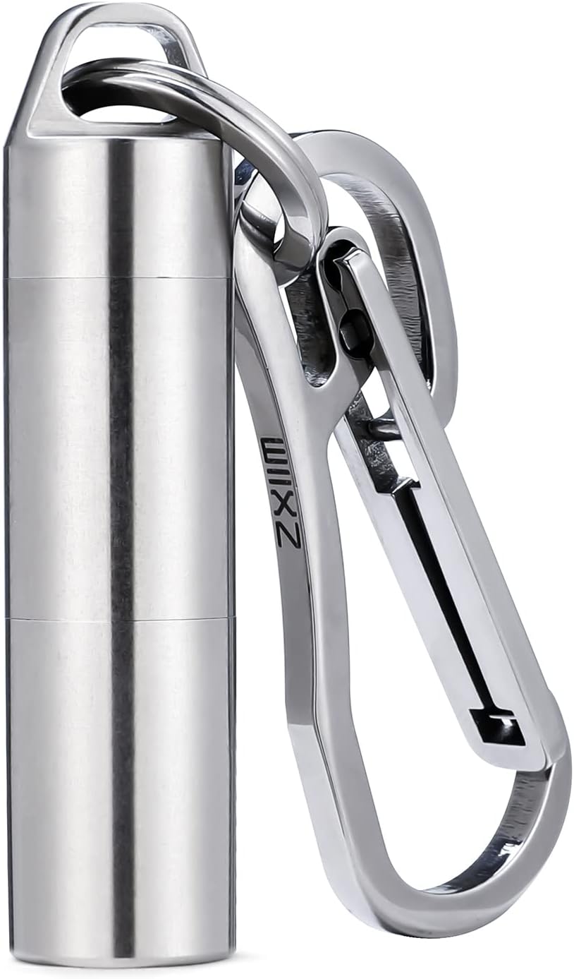 Amazon.com: ZXLLM Portable Pill Case Keychain Pill Holder,Waterproof ...