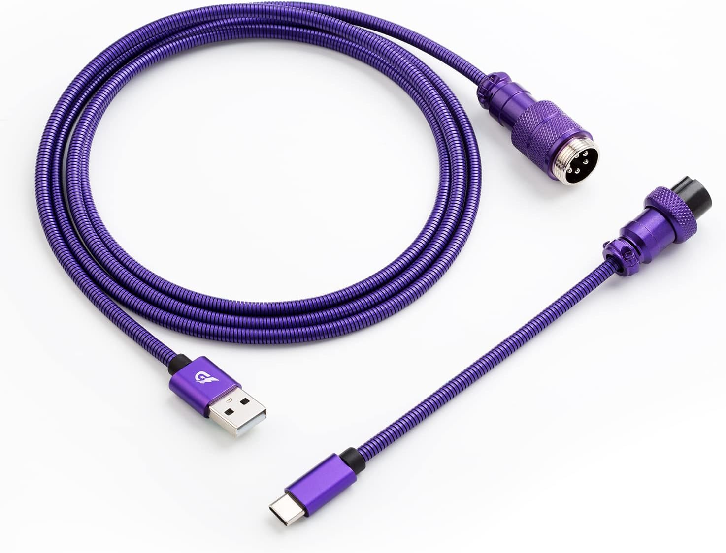 GUNMJO Pro 304 Stainless Steel Straight USB C Cable for Gaming Keyboard ...