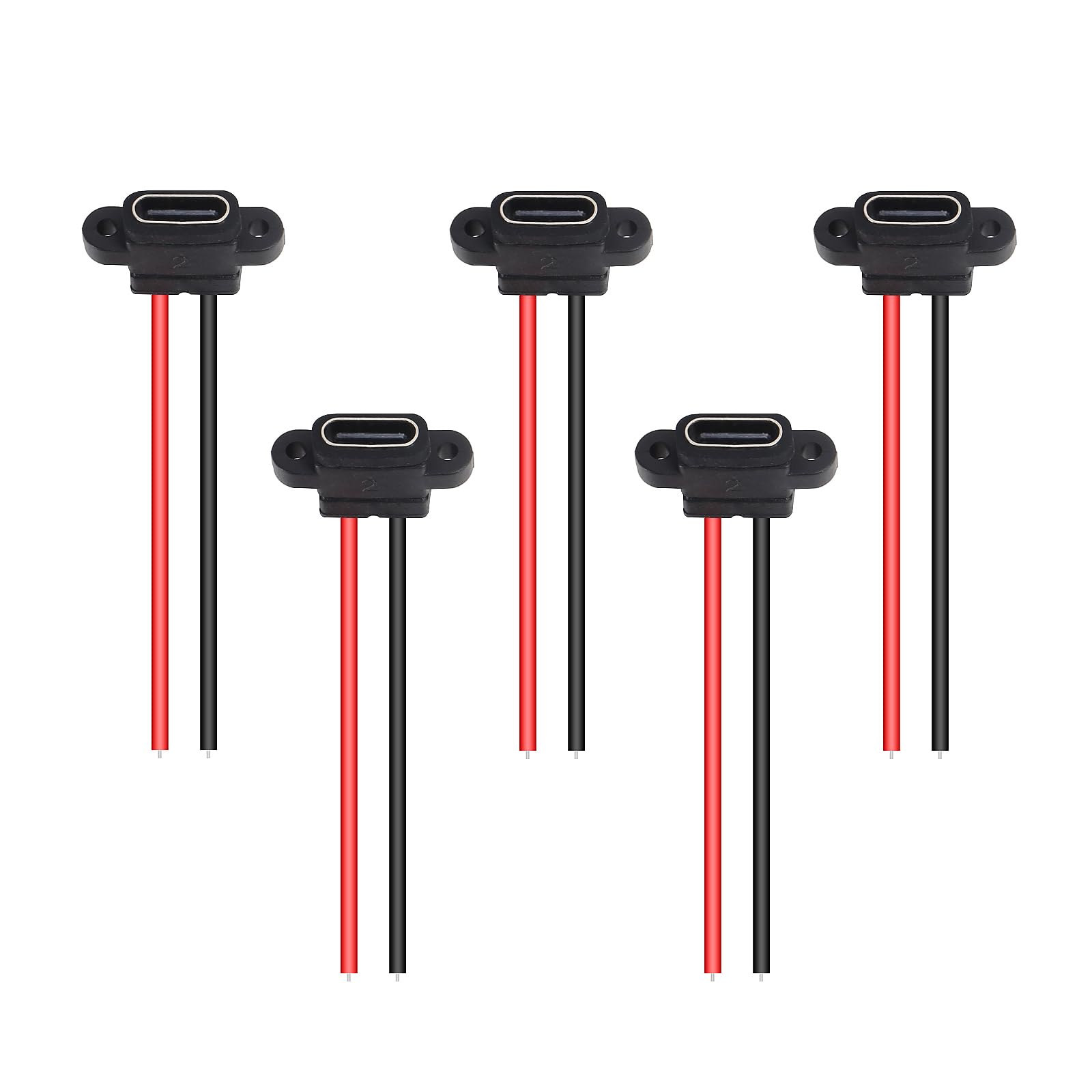 Snapklik.com : ALMOCN 5PCS Type-C Female Chassis 2 Pin Type-C Female ...