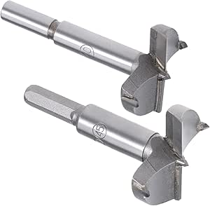 uxcell 40mm and 45mm Forstner Drill Bits Set, Tungsten Carbide Wood ...