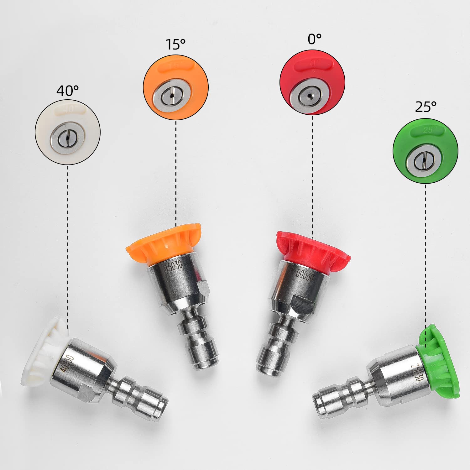 Snapklik.com : Pressure Washer Nozzle Tips Adjustable Angle 4 PCS